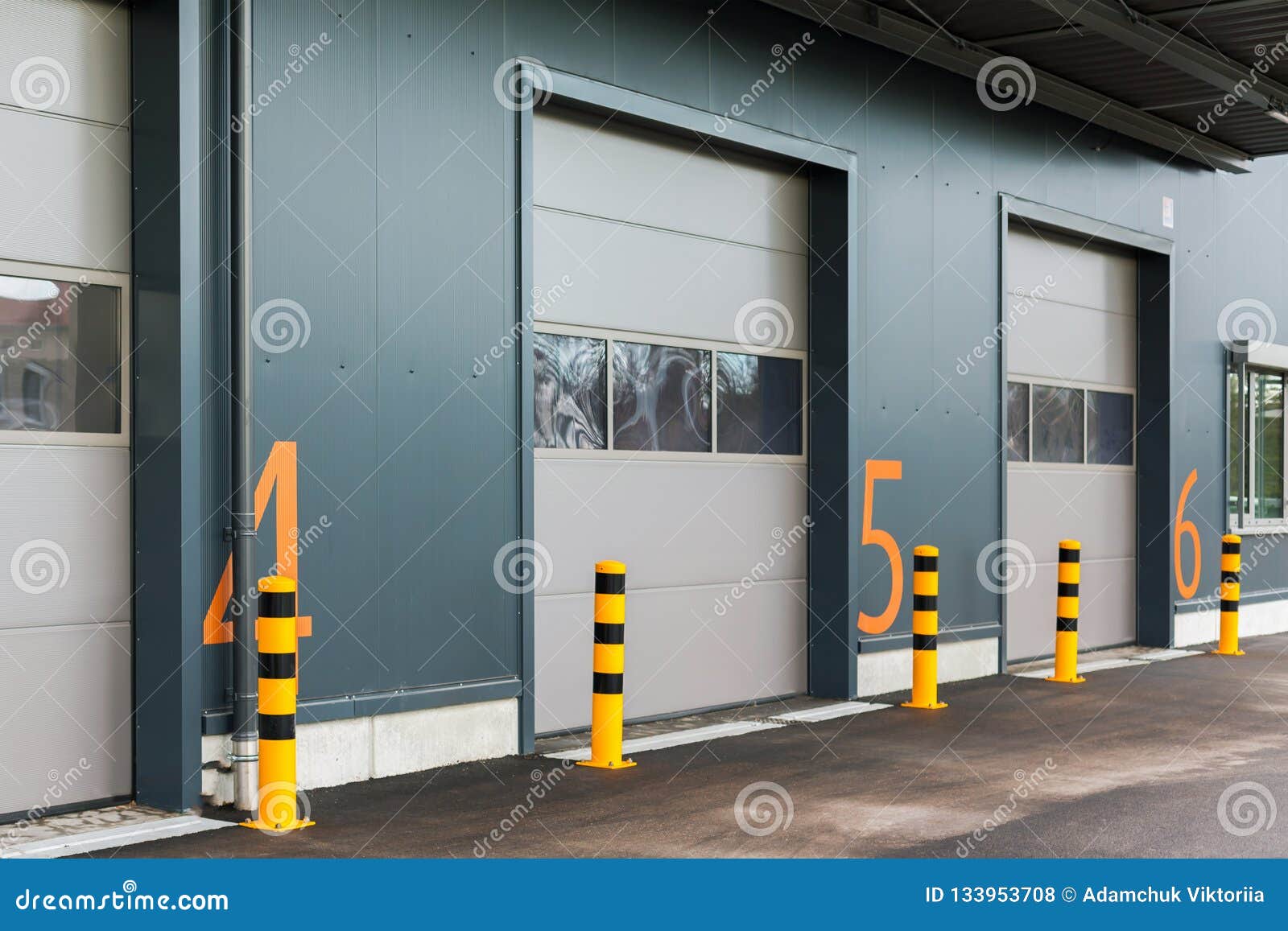Warehouse Gates with Numbers. Logistic, Storage, Shipment ...