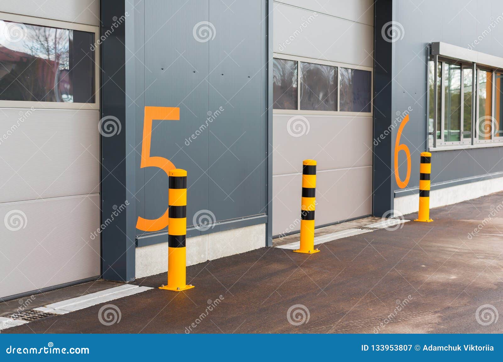 Warehouse Gates with Numbers. Logistic, Storage, Shipment ...