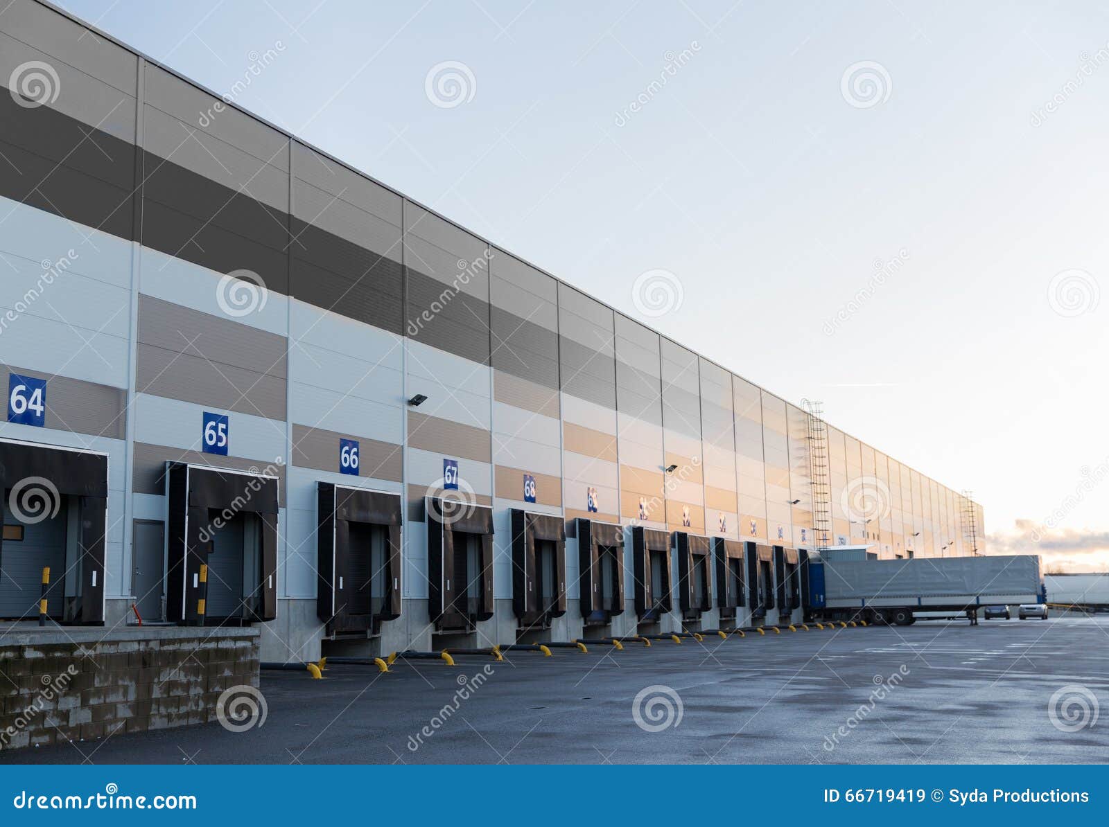 Warehouse Gates and Truck Loading Stock Image - Image of enter, depot ...
