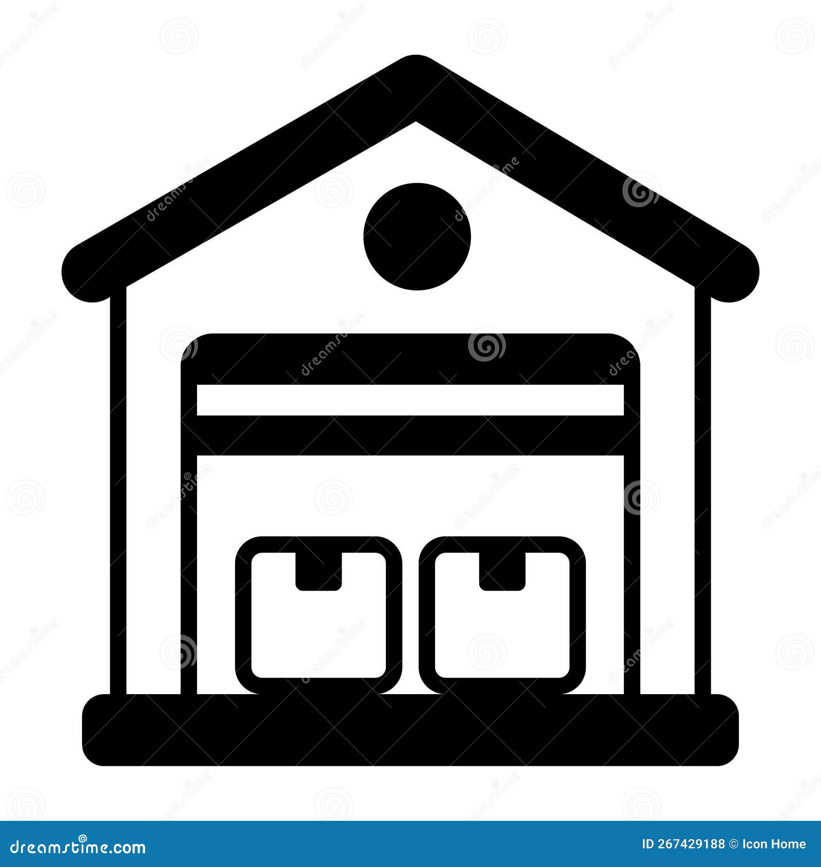 Warehouse Having Cardboards Concept of Store Room Vector Stock Vector ...