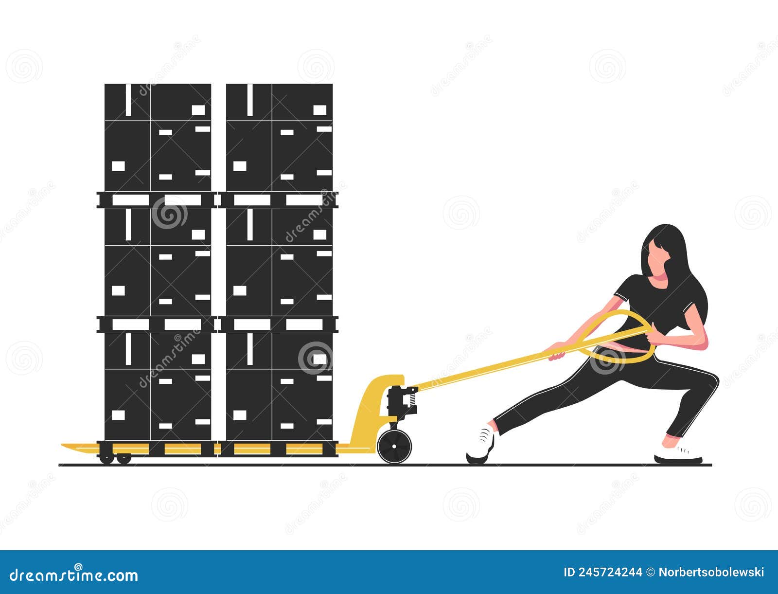 Forklift Overloading Hazard. Vector Illustration | CartoonDealer.com ...