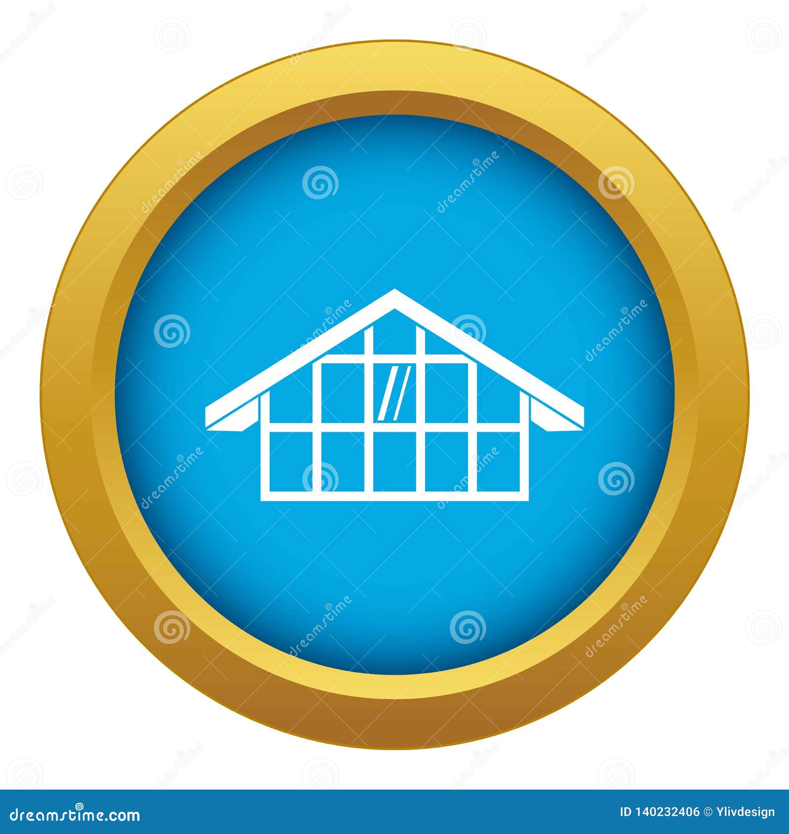Warehouse Icon Blue Vector Isolated Stock Vector - Illustration of ...