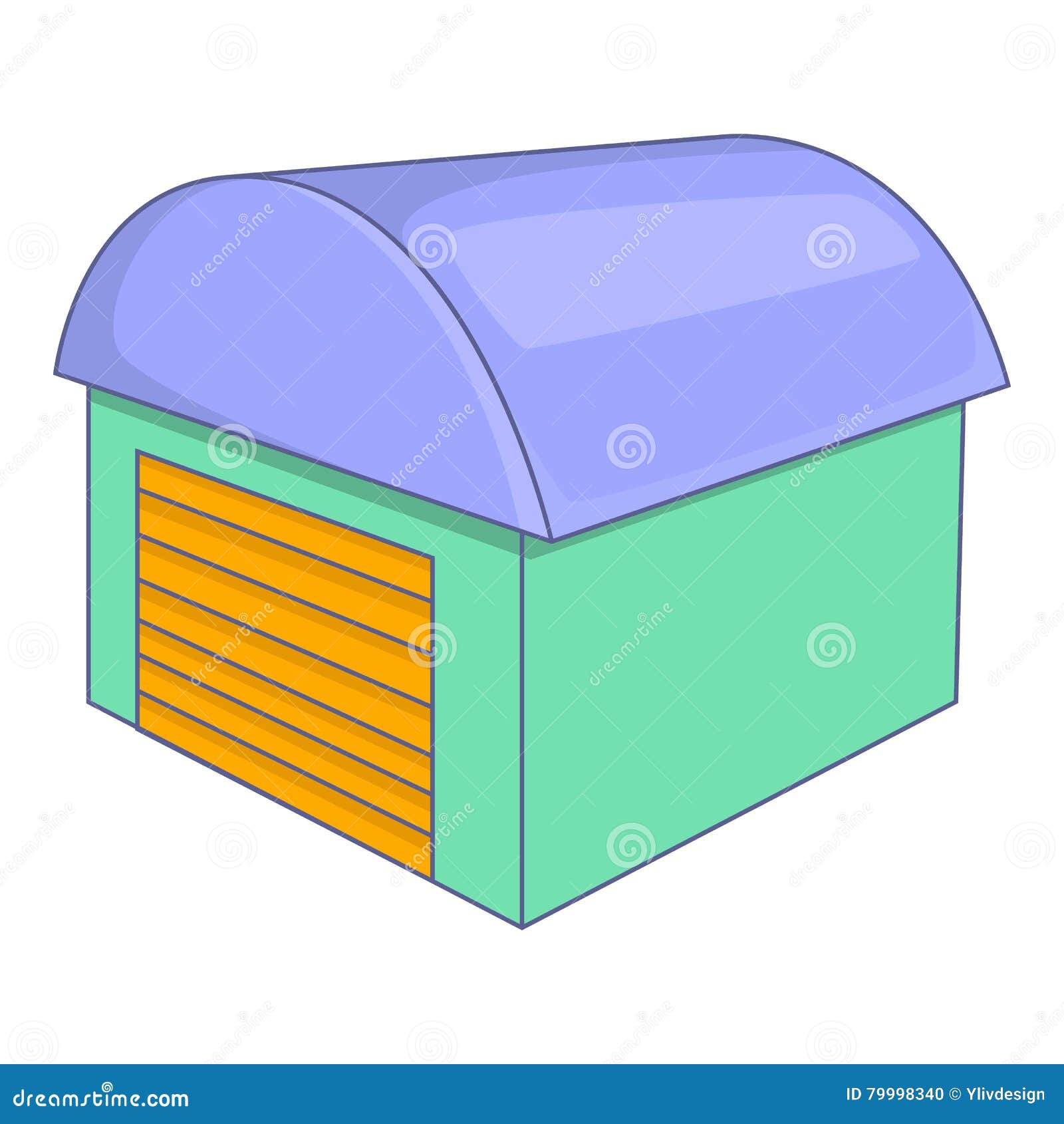 Warehouse Icon, Cartoon Style Stock Vector - Illustration of icon ...