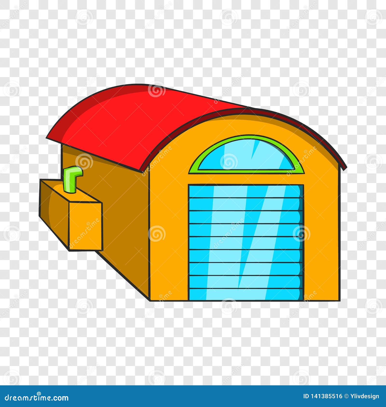 Warehouse Icon, Cartoon Style Stock Vector - Illustration of receive ...