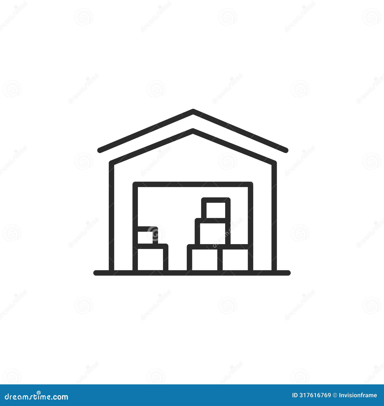 Warehouse Storage Icon stock vector. Illustration of storage - 317616769