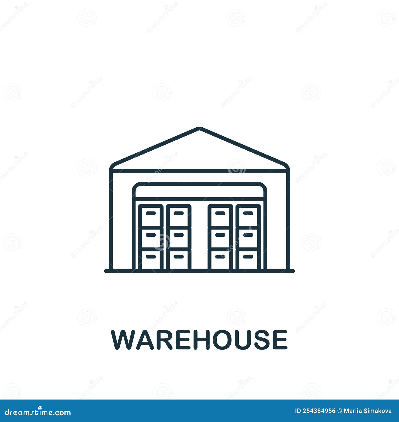 Warehouse Icon. Line Simple Line Shipping Icon for Templates, Web ...