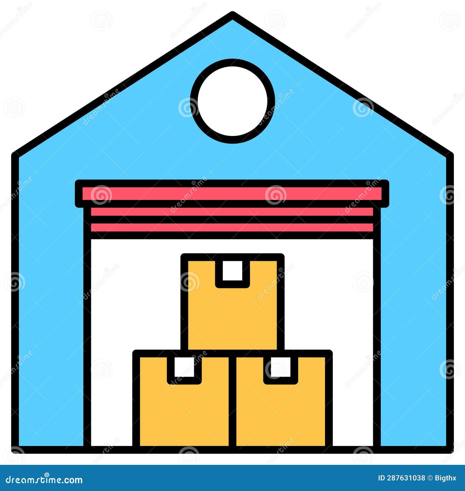 Warehouse Building Icon Distribution Transit Logo Vector Illustration ...
