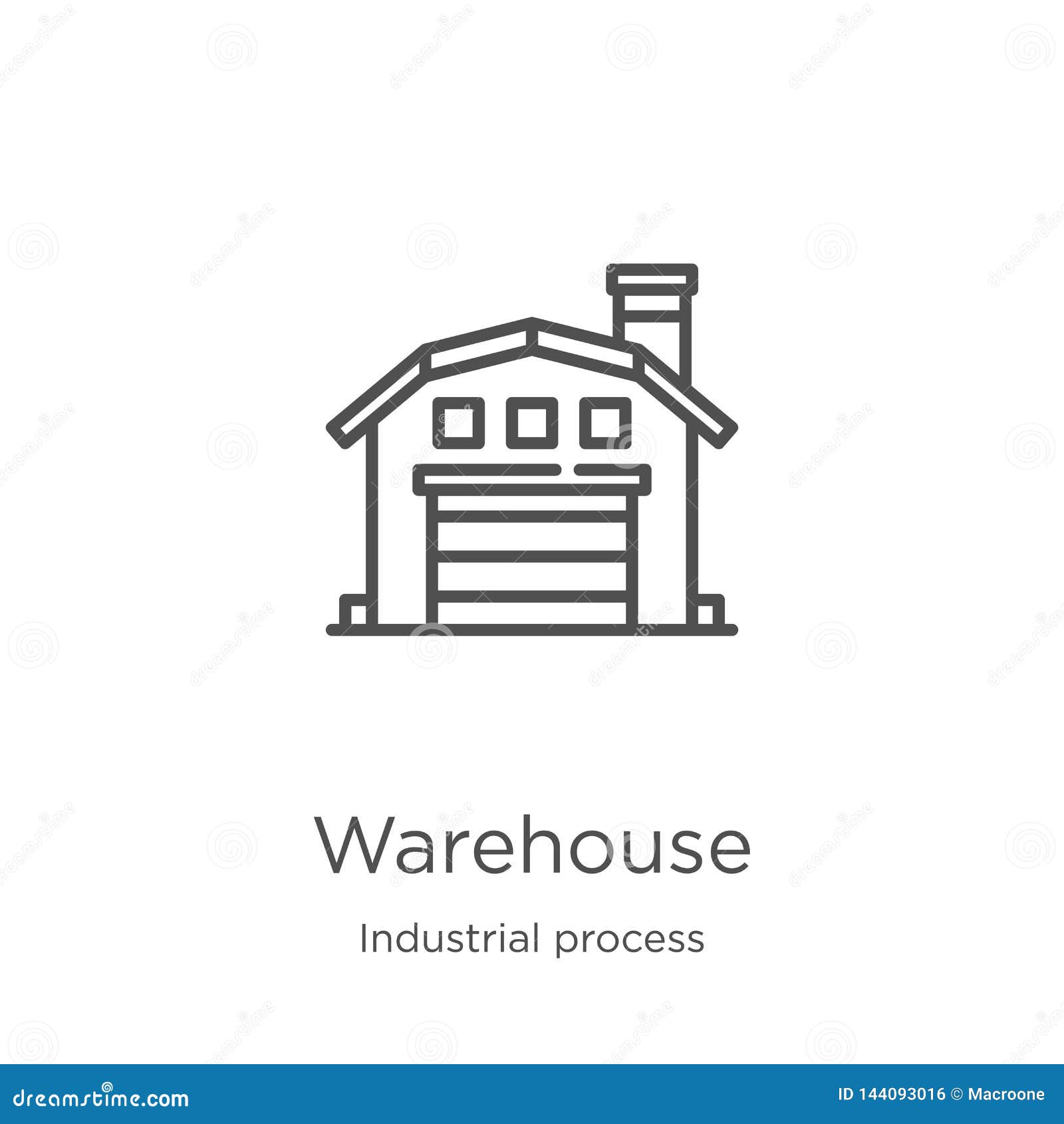 Warehouse Icon Vector from Industrial Process Collection. Thin Line ...