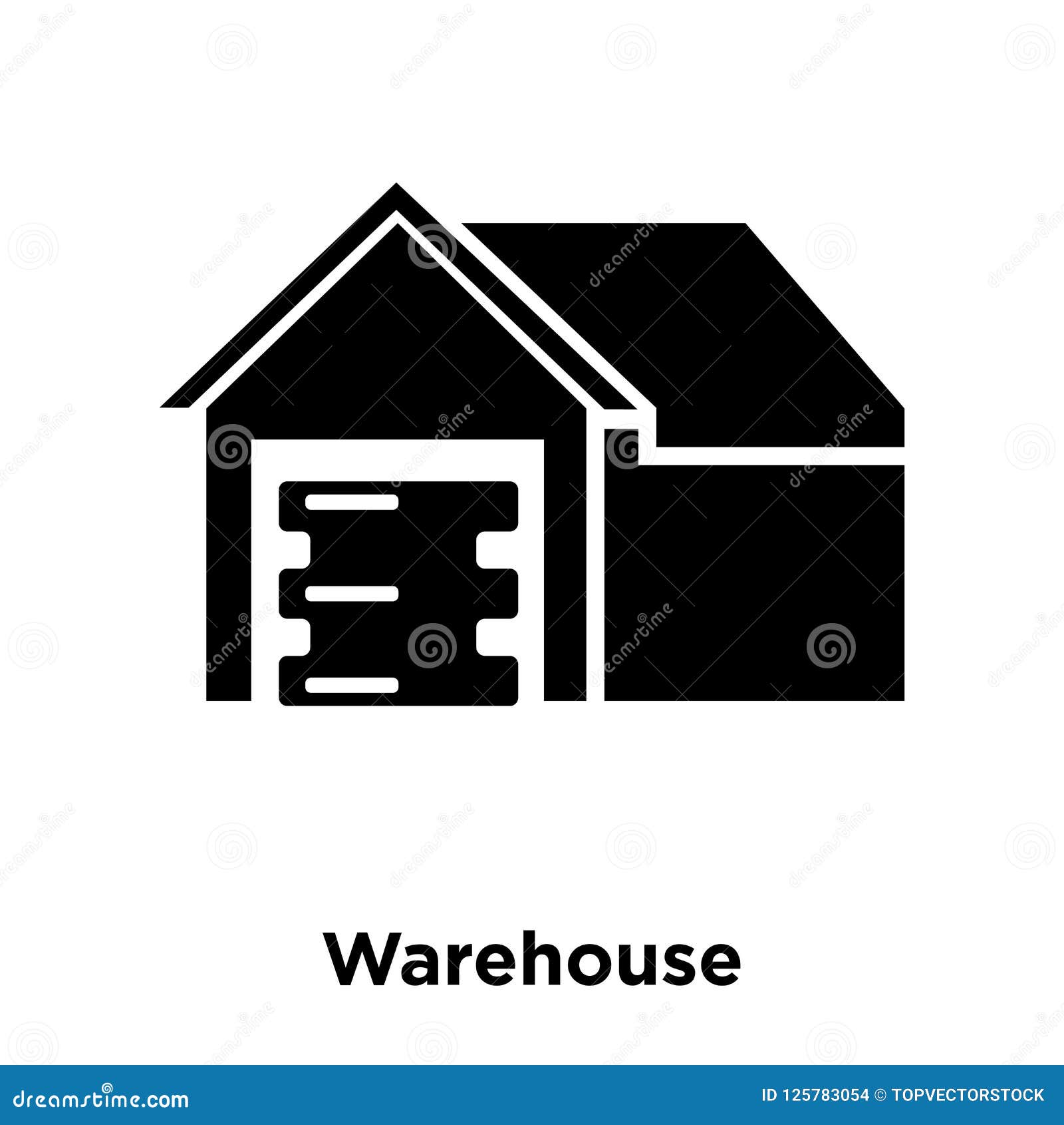Warehouse Icon Vector Isolated on White Background, Logo Concept Stock ...