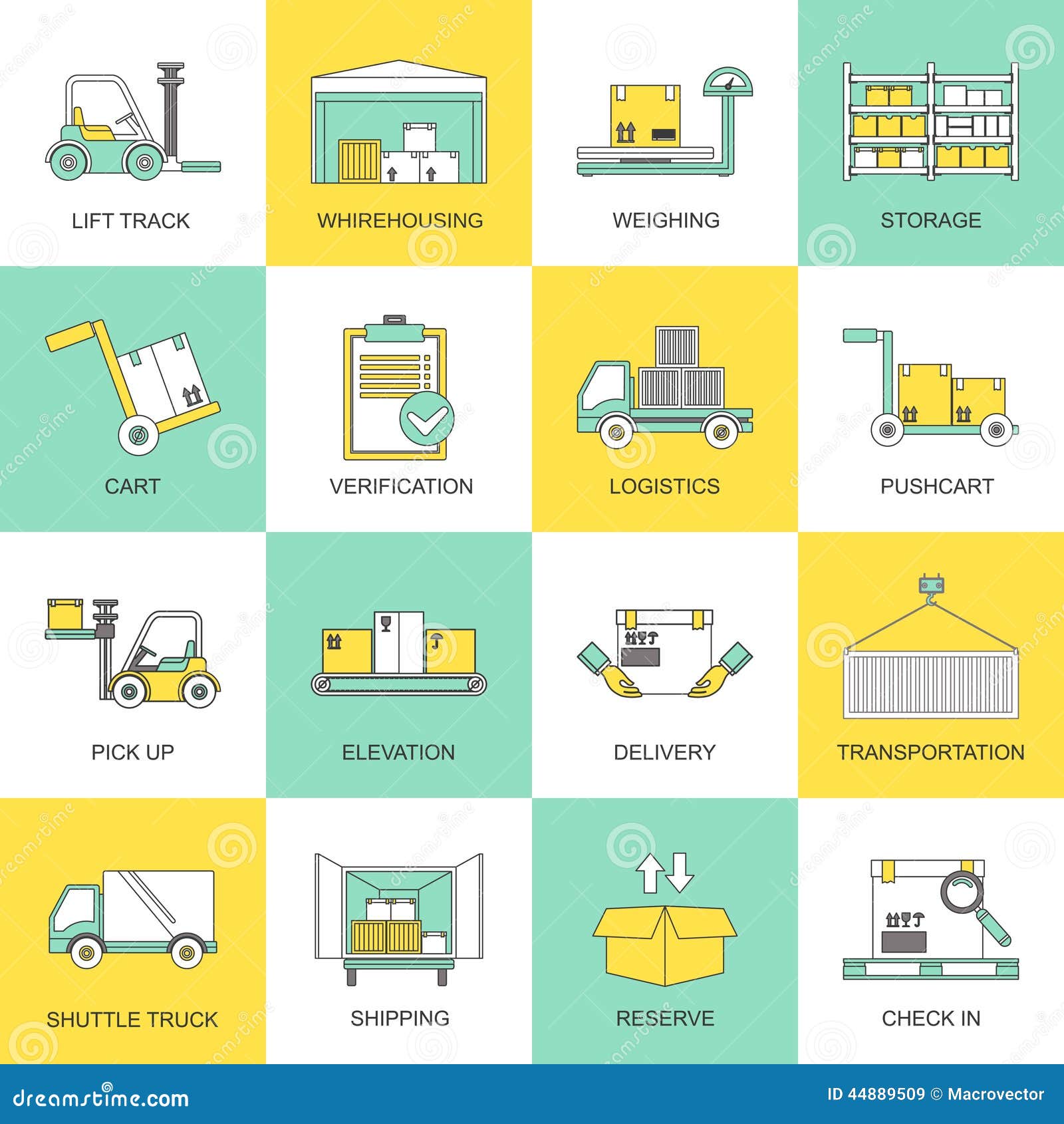 Warehouse Icons: Loading And Unloading Of Goods Stock Photo ... Warehouse Icons: Loading And Unloading Of Goods Stock Photo ...