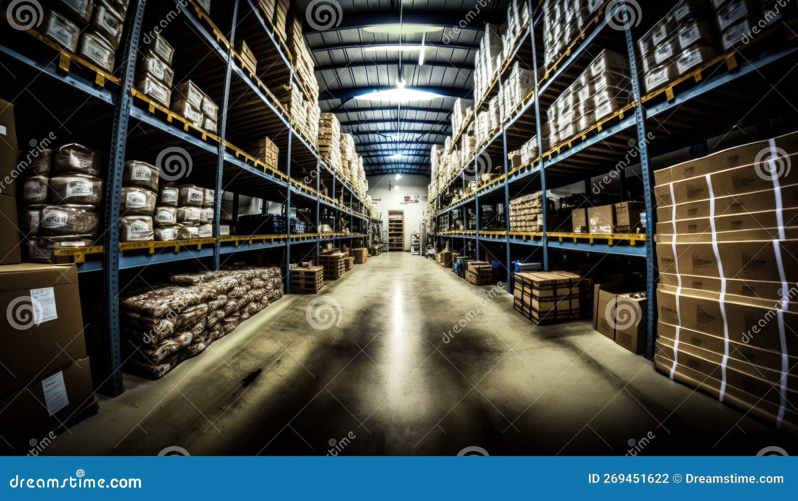 Warehouse Illustration by Generative AI Stock Illustration ...