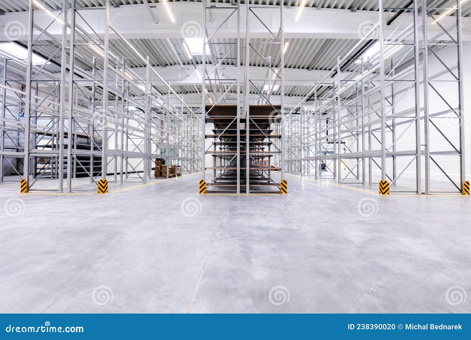 Warehouse Industrial Hall Racking Storage Racks Stock Photo - Image of ...
