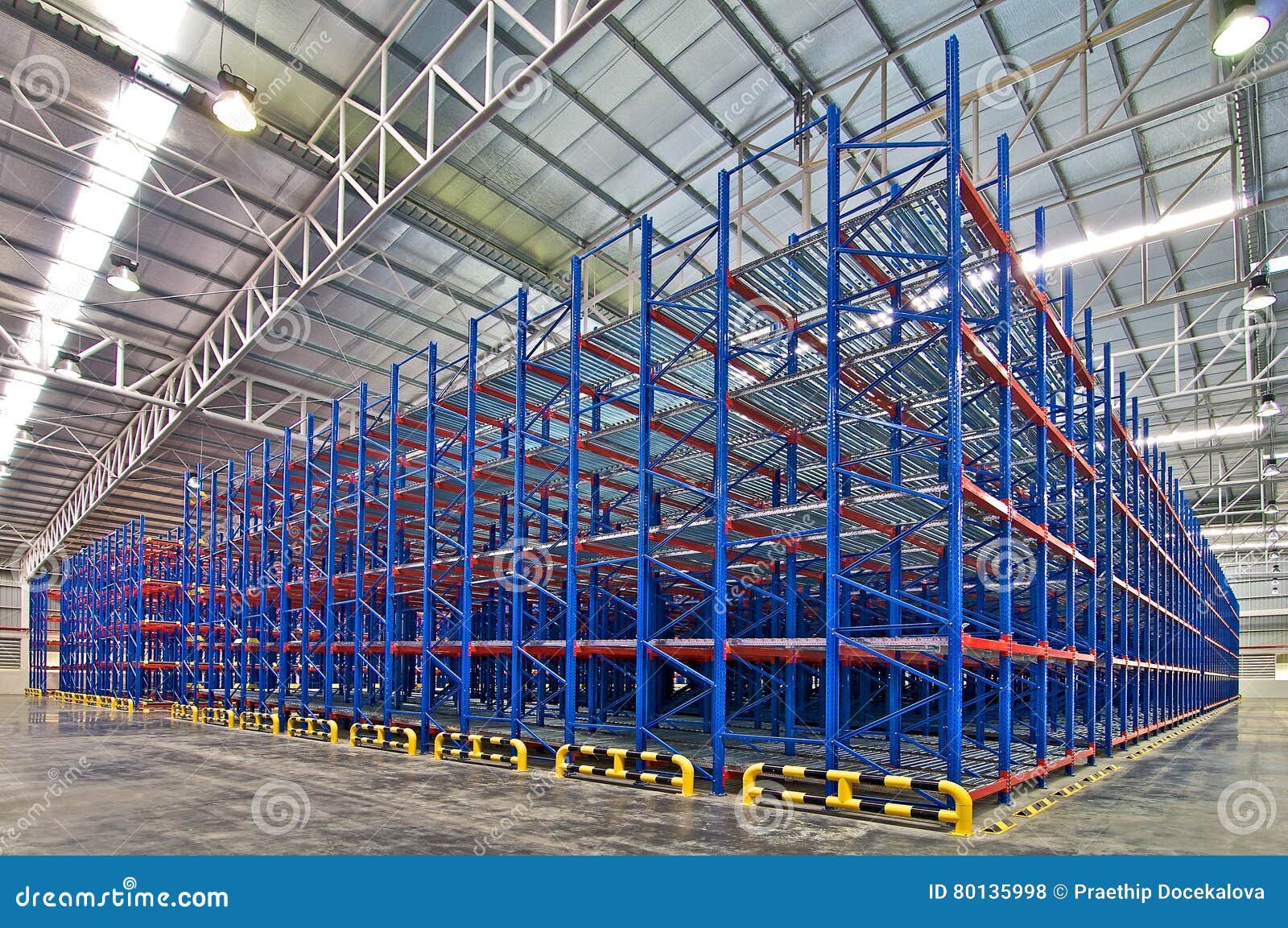 Warehouse Industrial Shelving Storage System Stock Photo - Image of ...