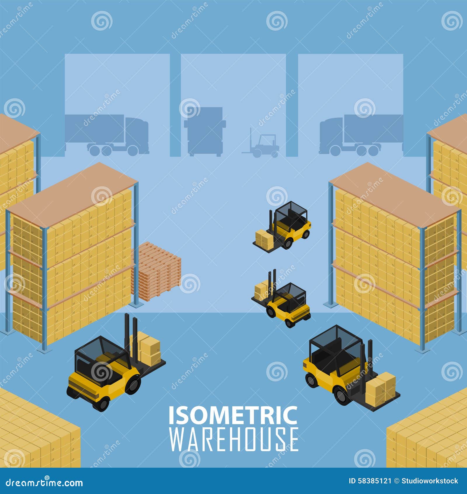 Warehouse Infographic Illustration. Stock Vector - Illustration of ...