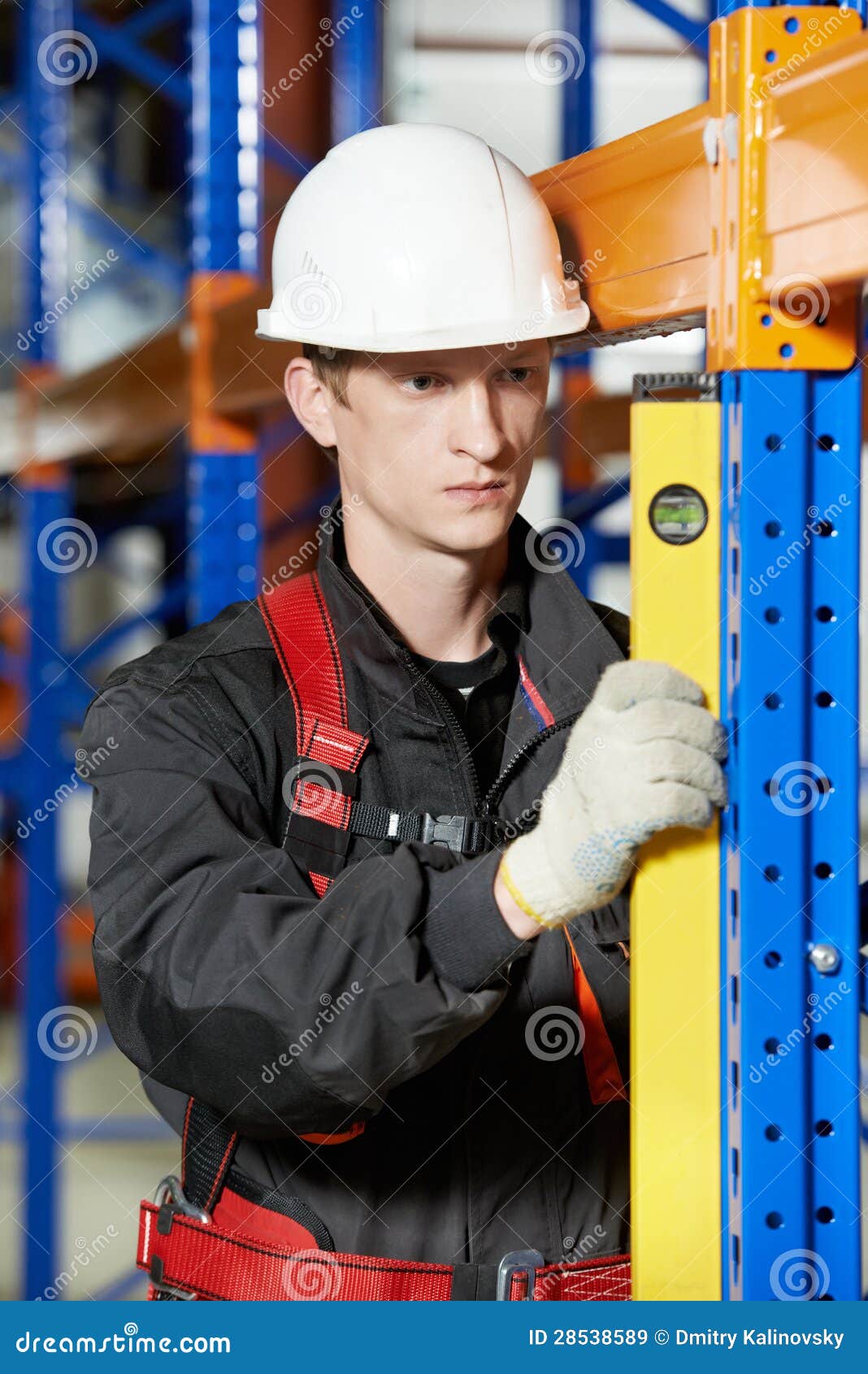 Warehouse Installer Worker Examining Quality Stock Image - Image of ...