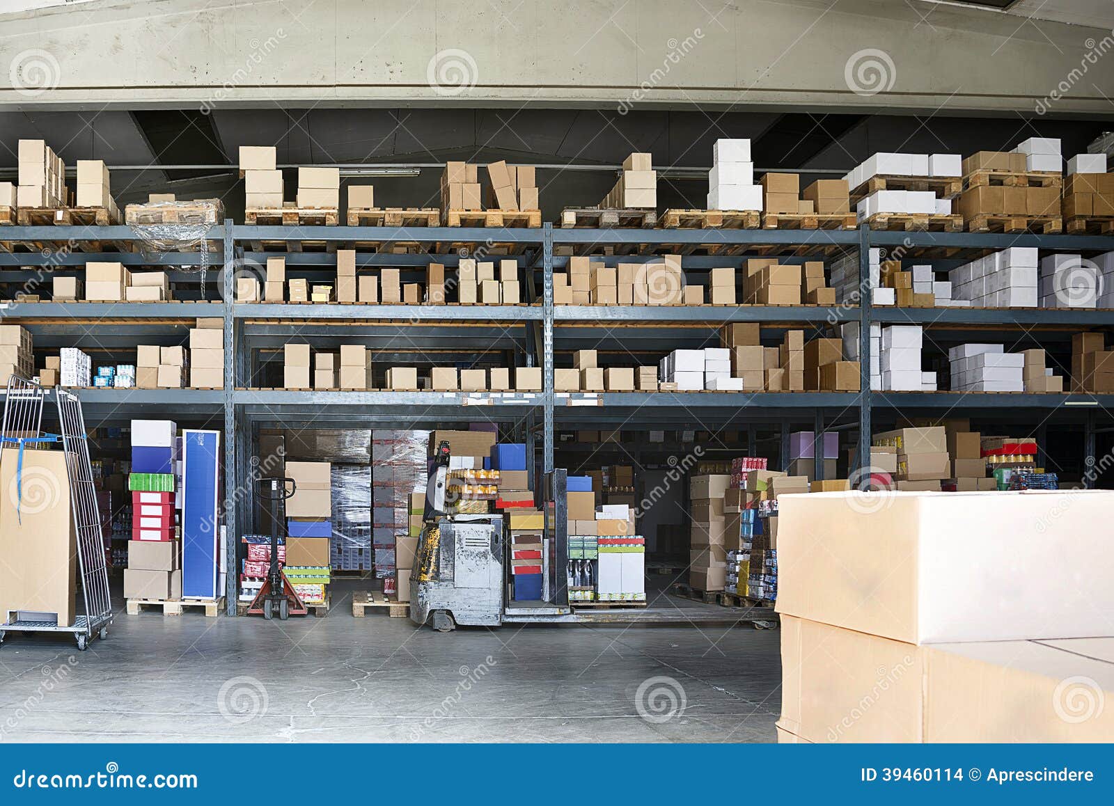Warehouse stock photo. Image of delivery, commerce, interior - 39460114