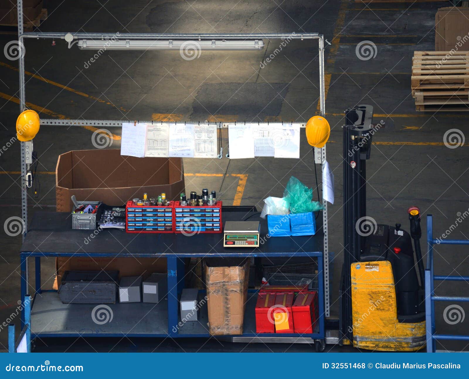 Warehouse Interior - Workbench Royalty-Free Stock Image | CartoonDealer ...