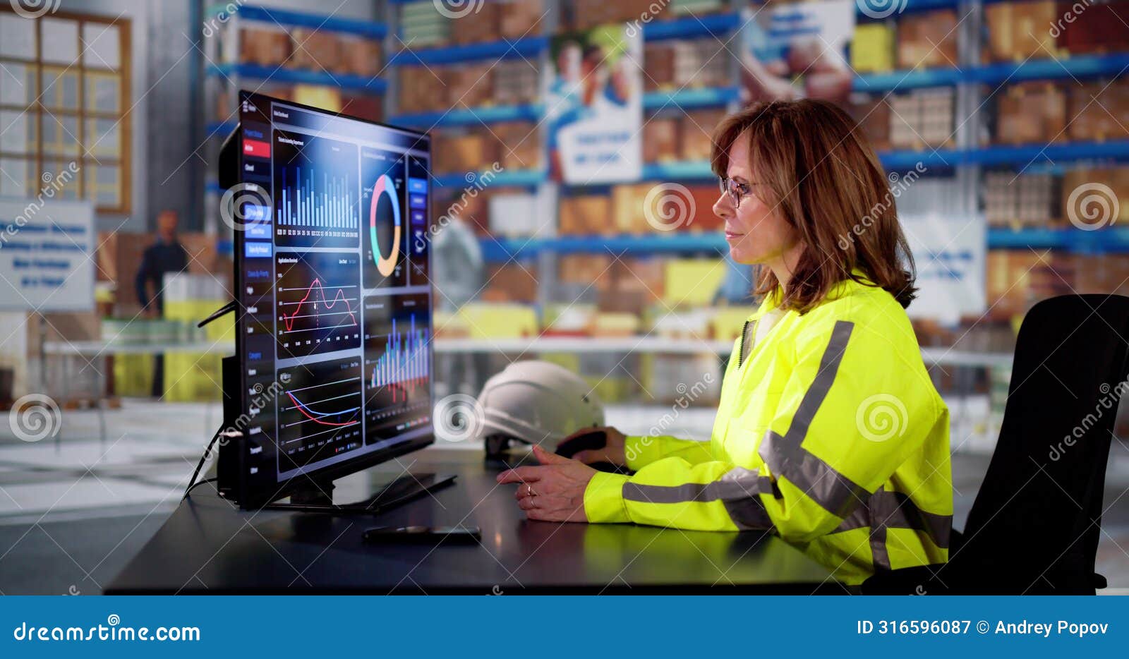 Warehouse Inventory Management KPI Dashboard. Analysts Looking Stock ...