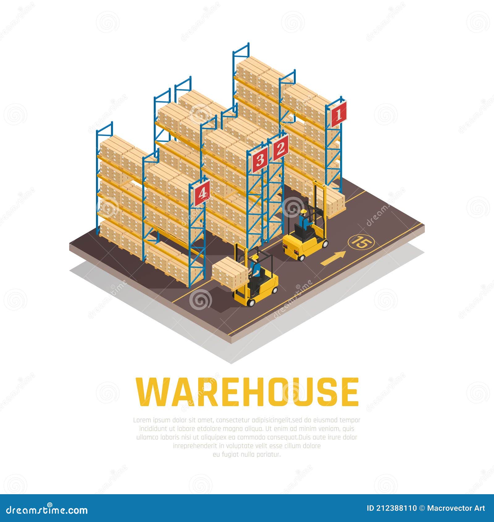 Warehouse Isometric Composition Stock Vector - Illustration of order ...