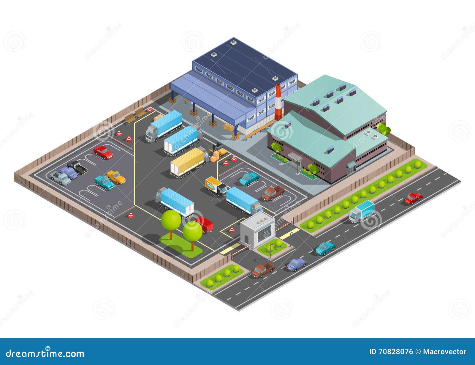 Warehouse Isometric Composition Stock Vector - Illustration of cargo ...
