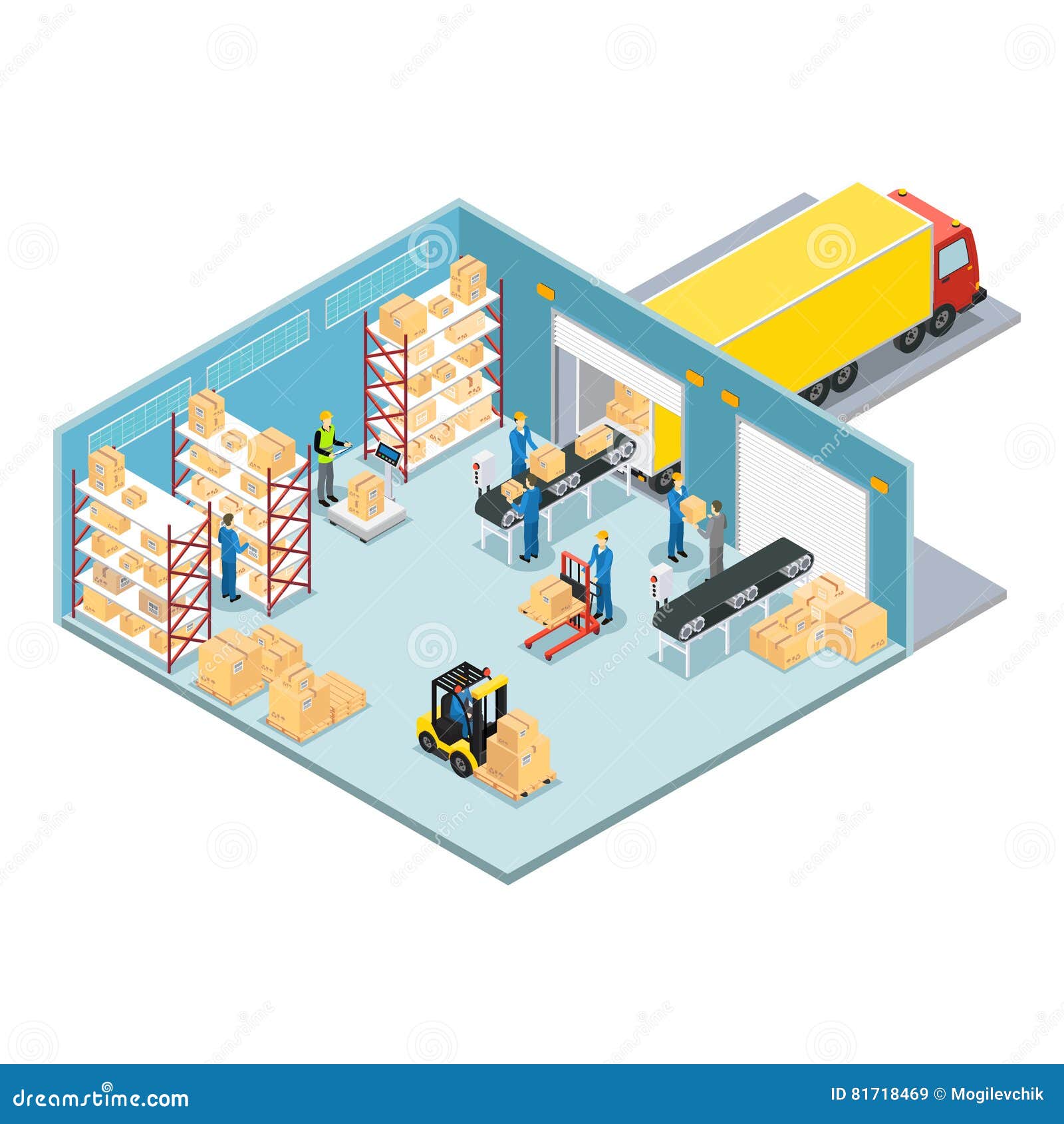 Warehouse Isometric Template Cartoon Vector | CartoonDealer.com #97343265 Warehouse Isometric Template Cartoon Vector | CartoonDealer.com #97343265