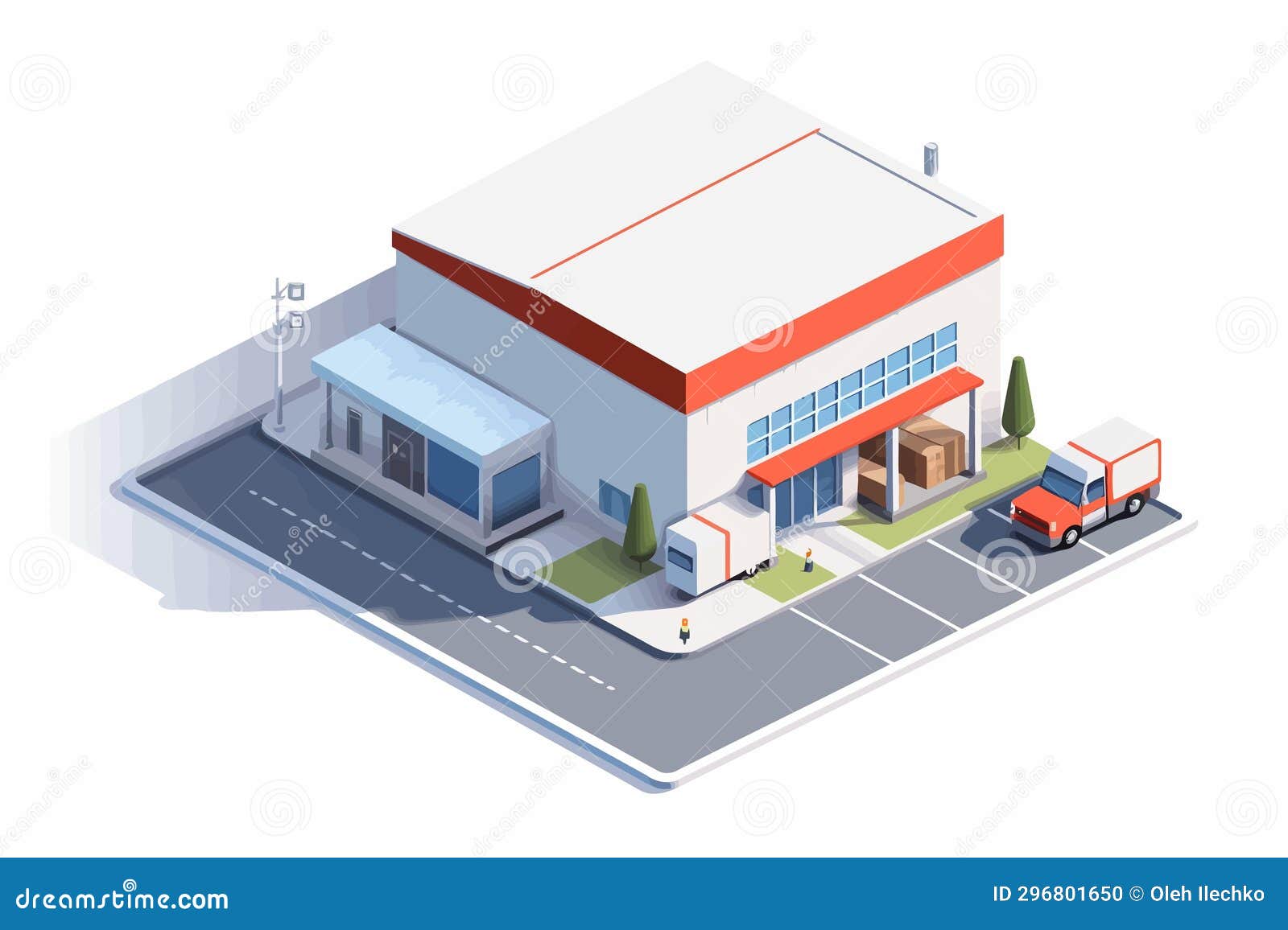 Warehouse Isometric Vector Flat Minimalistic Isolated Illustration ...