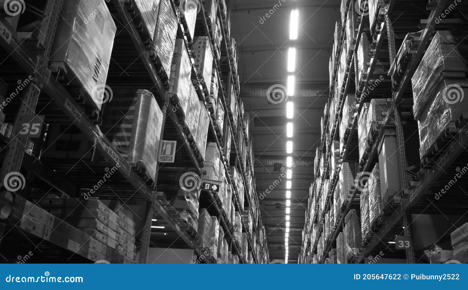 Warehouse Large Storage or Cargo for Distribution Stock Photo - Image ...