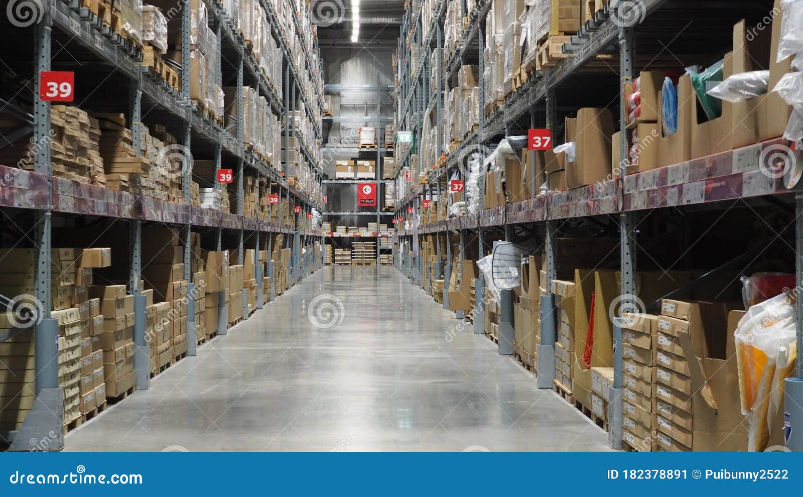 Warehouse Large Storage or Cargo for Distribution Stock Image - Image ...