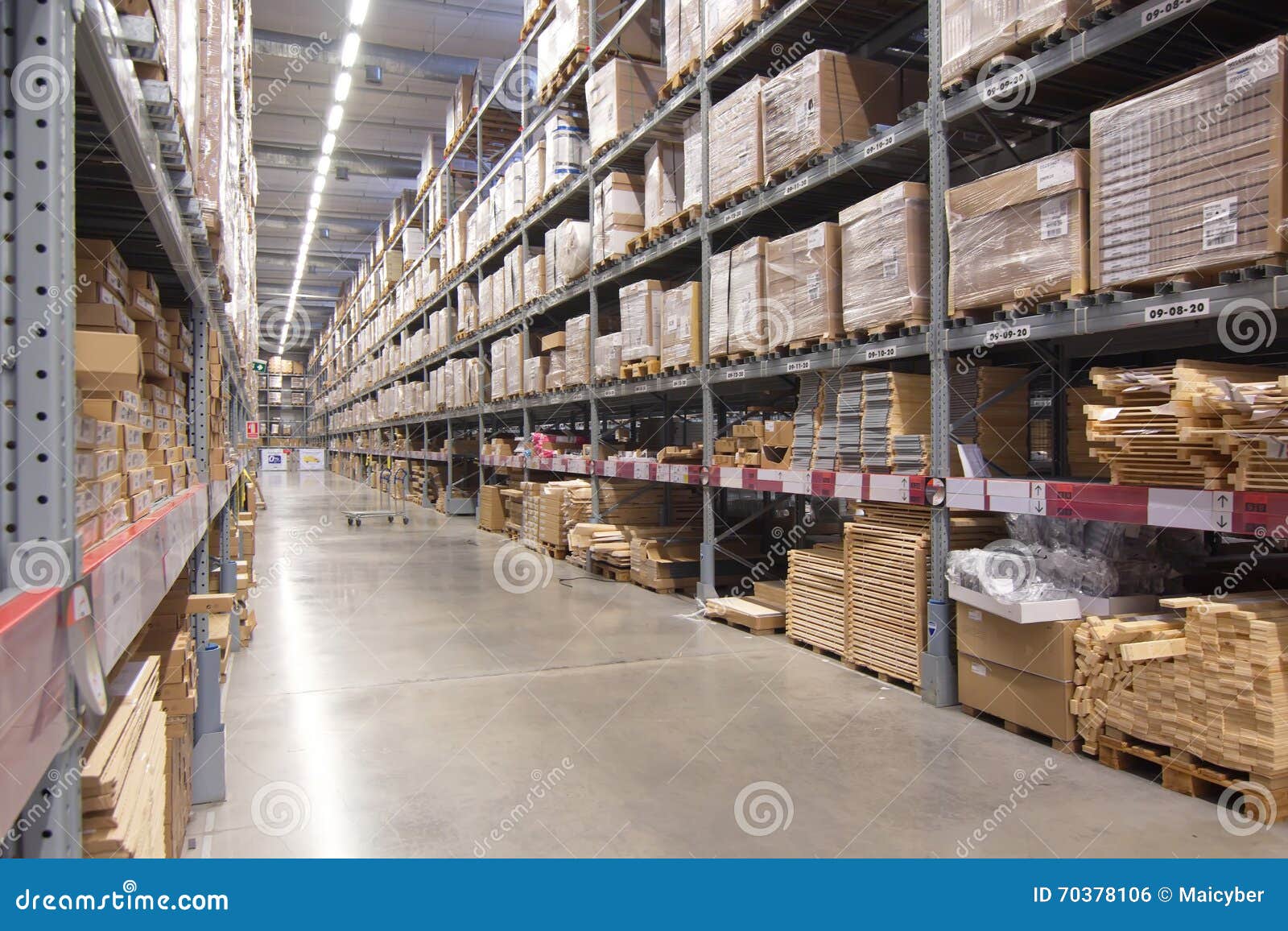 Warehouse stock photo. Image of depot, factory, cargo - 70378106