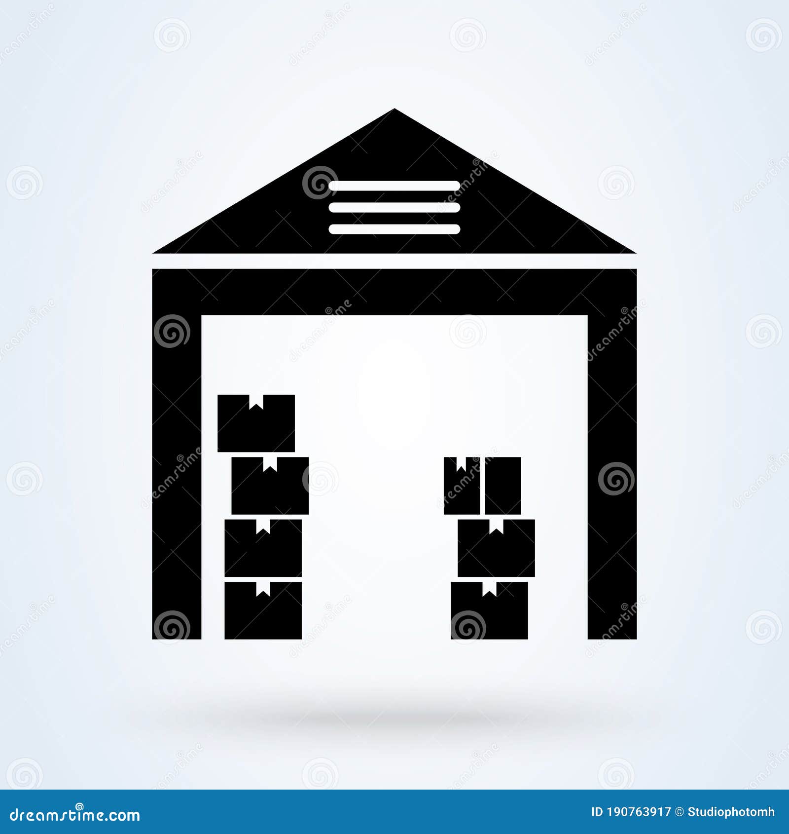 Warehouse Line. Vector Simple Modern Icon Design Illustration Stock ...
