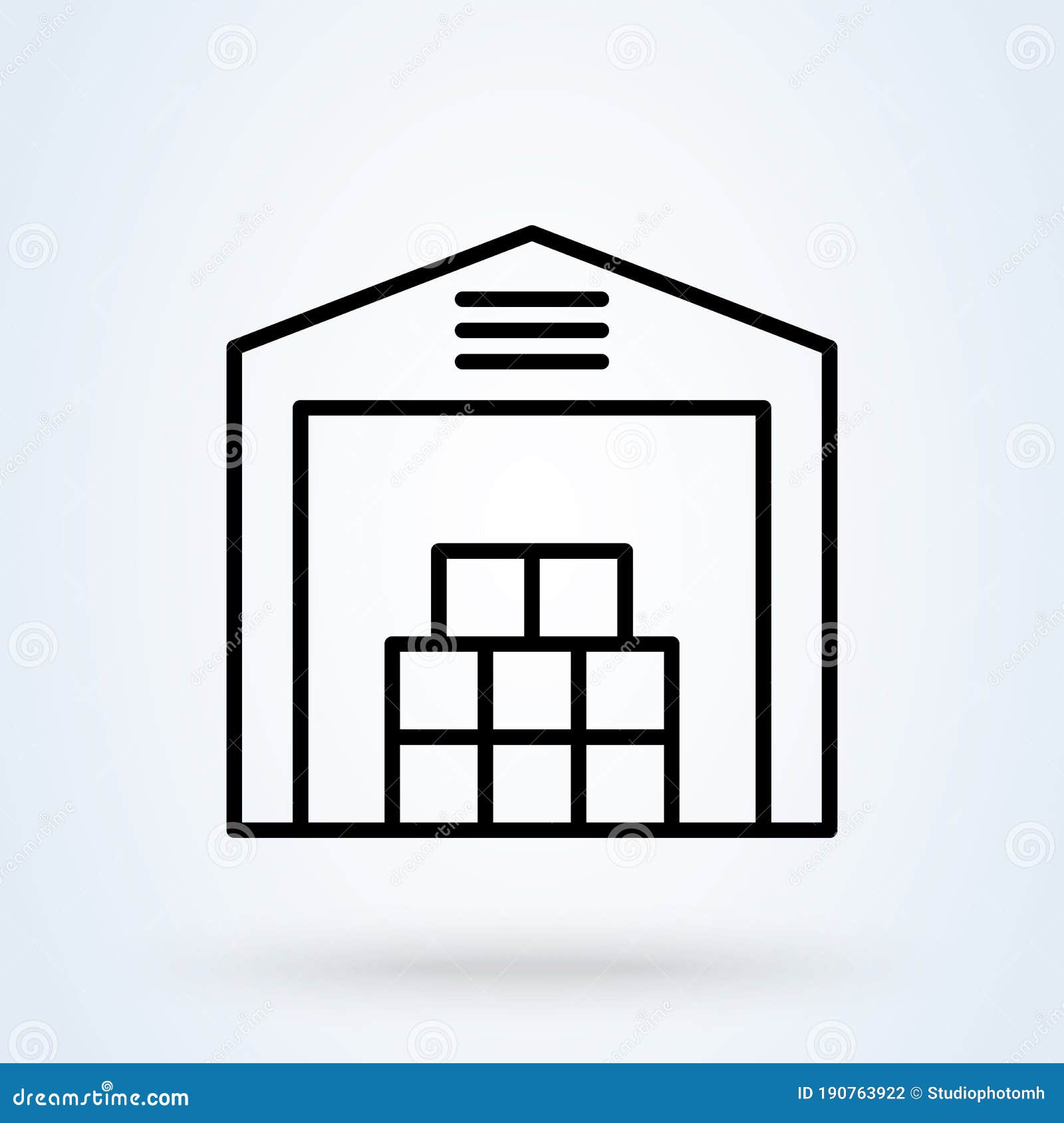 Warehouse Line. Vector Simple Modern Icon Design Illustration Stock ...