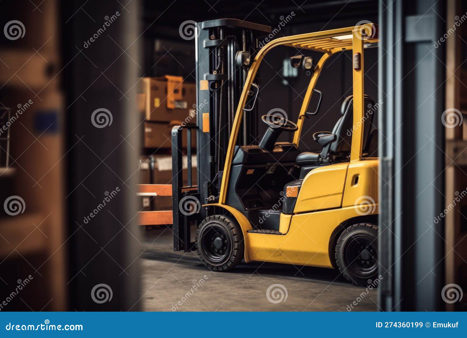 Warehouse Loader Loading Cargo Pallets Generative Ai Stock Illustration ...