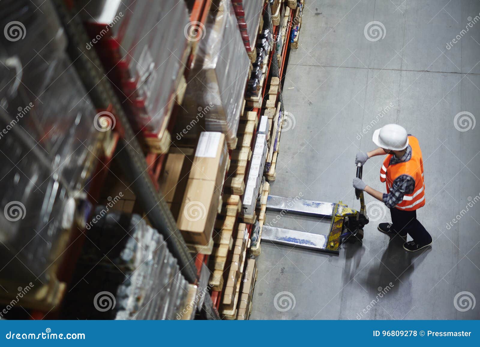 Warehouse Loader at Work stock photo. Image of shipping - 96809278