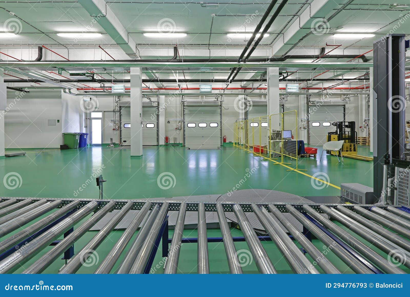 Warehouse Loading Dock Conveyor Stock Image - Image of storage ...
