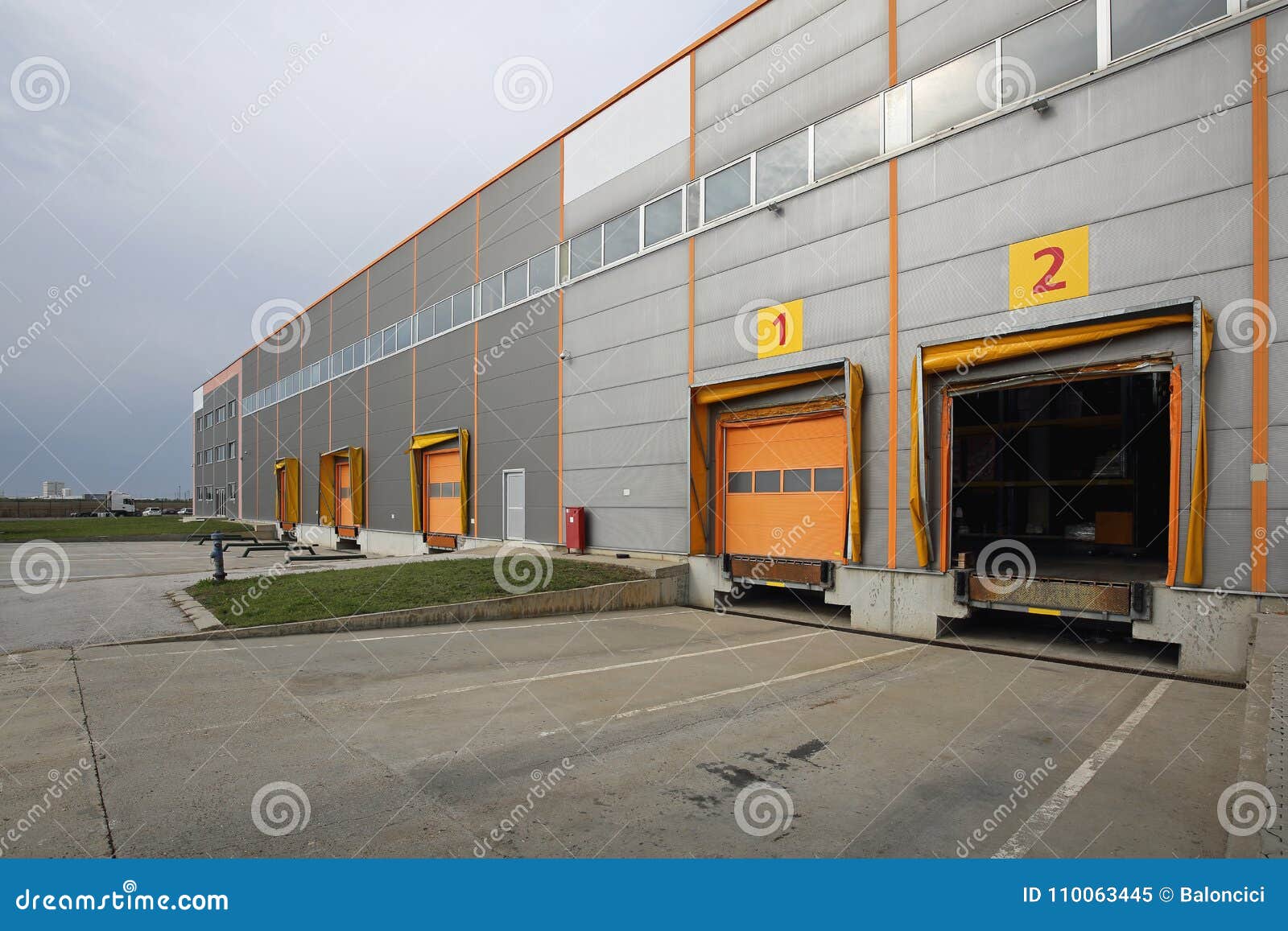 Warehouse Loading Dock stock image. Image of exterior - 110063445