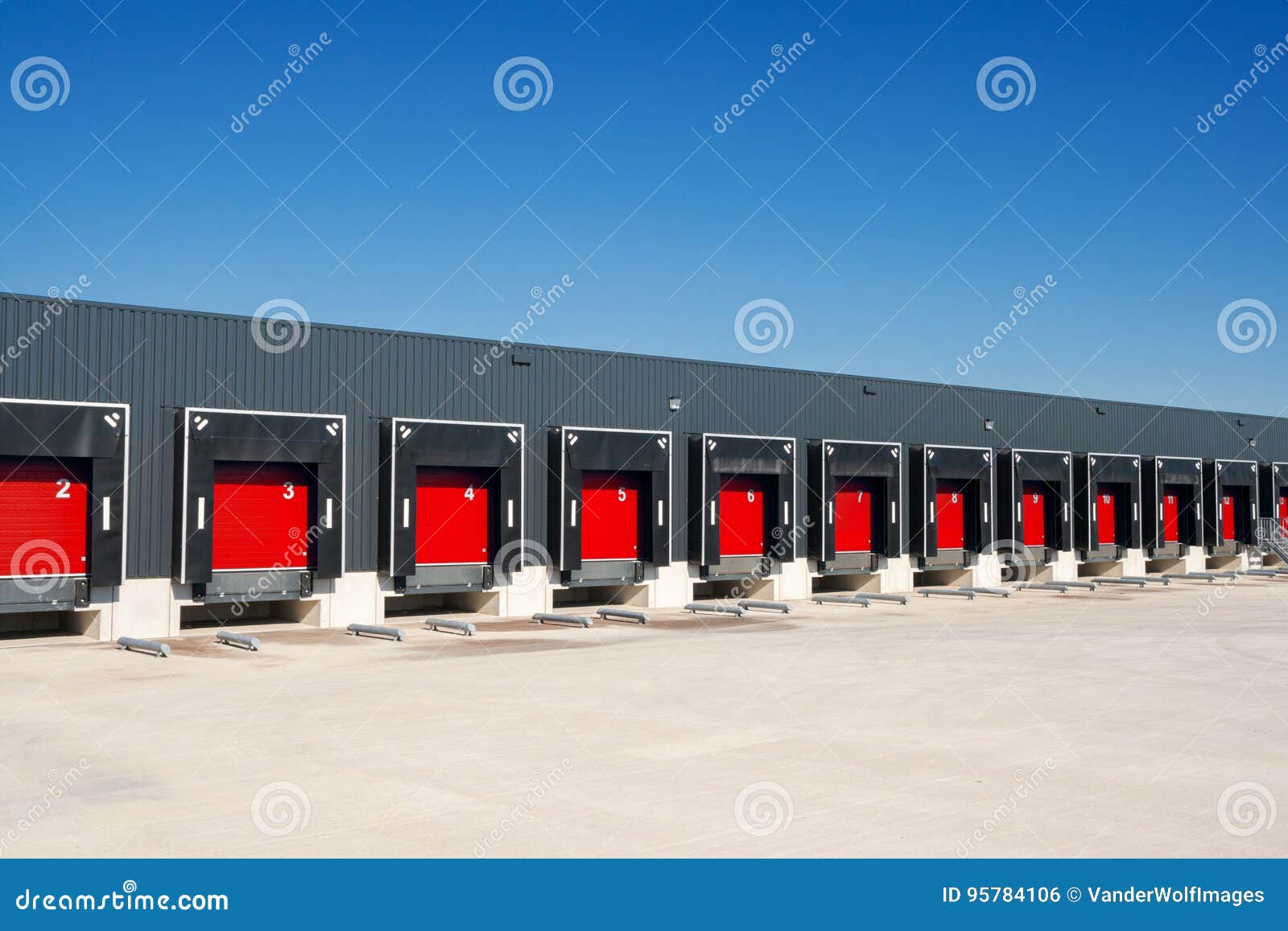 Warehouse loading docks stock photo. Image of loading - 95784106