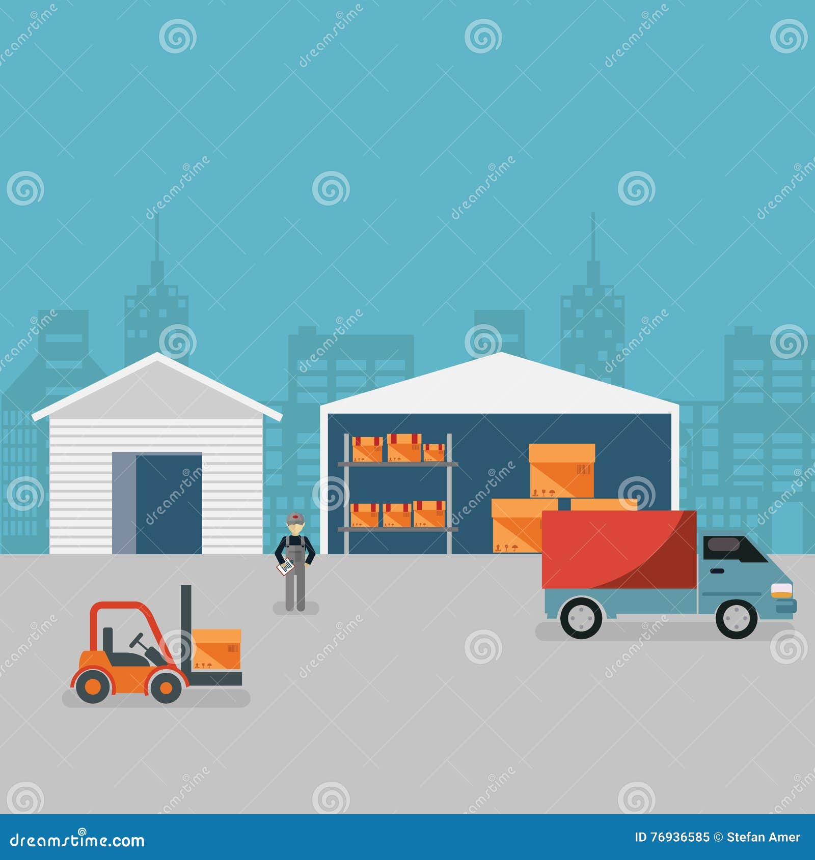 Warehouse. Loading and Unloading from Warehouse Stock Vector ... Warehouse. Loading and Unloading from Warehouse Stock Vector ...