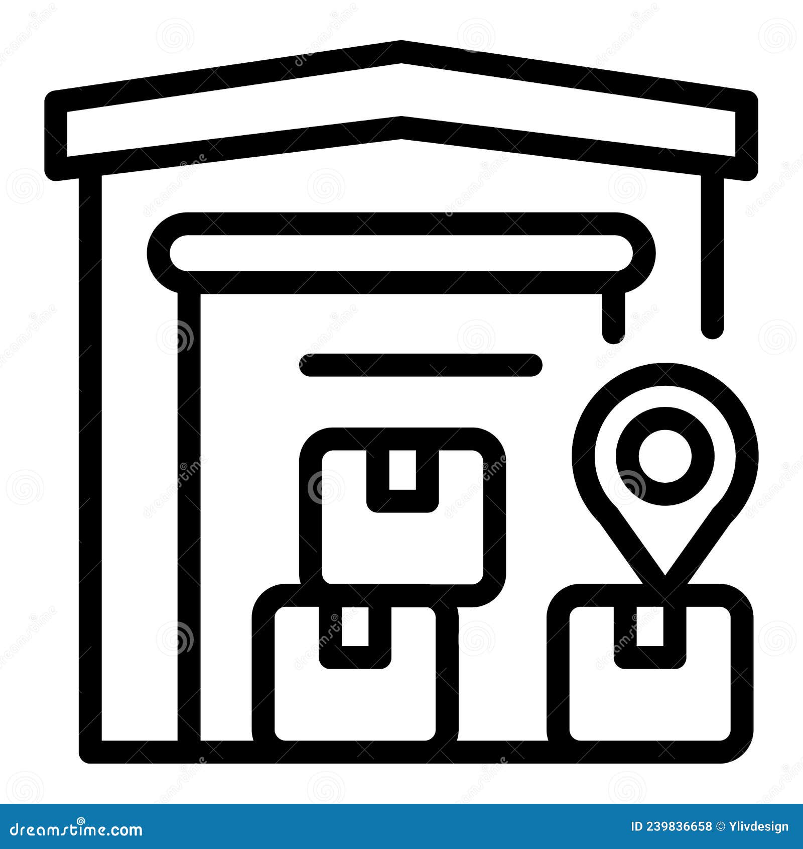 Warehouse Location Icon Outline Vector. Digital Control Stock Vector ...