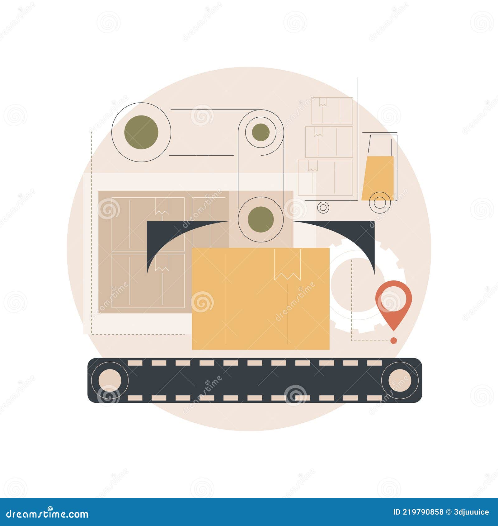 Warehouse Logistics Abstract Concept Vector Illustration. Stock Vector ...