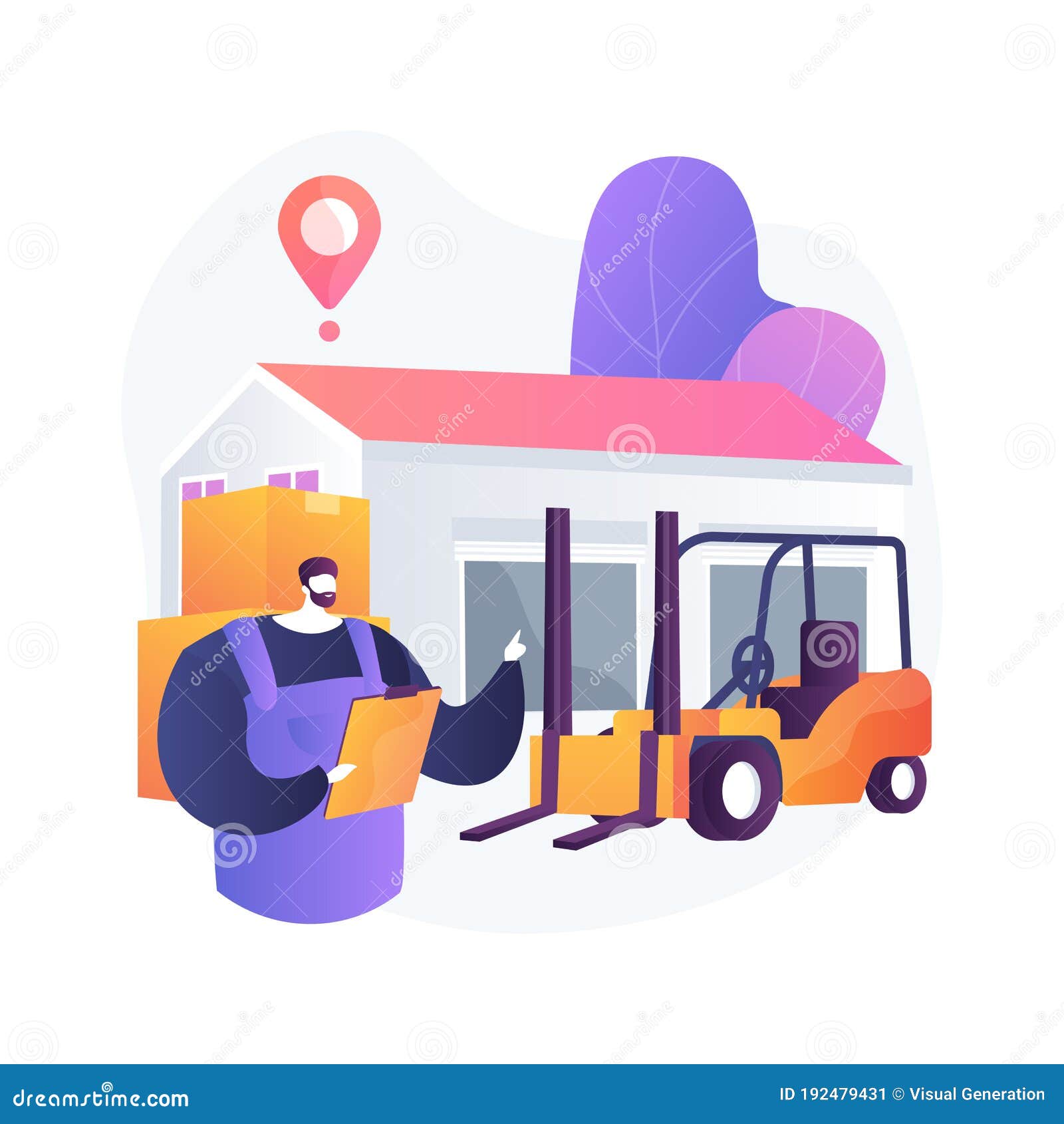 Warehouse Logistics Abstract Concept Vector Illustration. Stock Vector ...