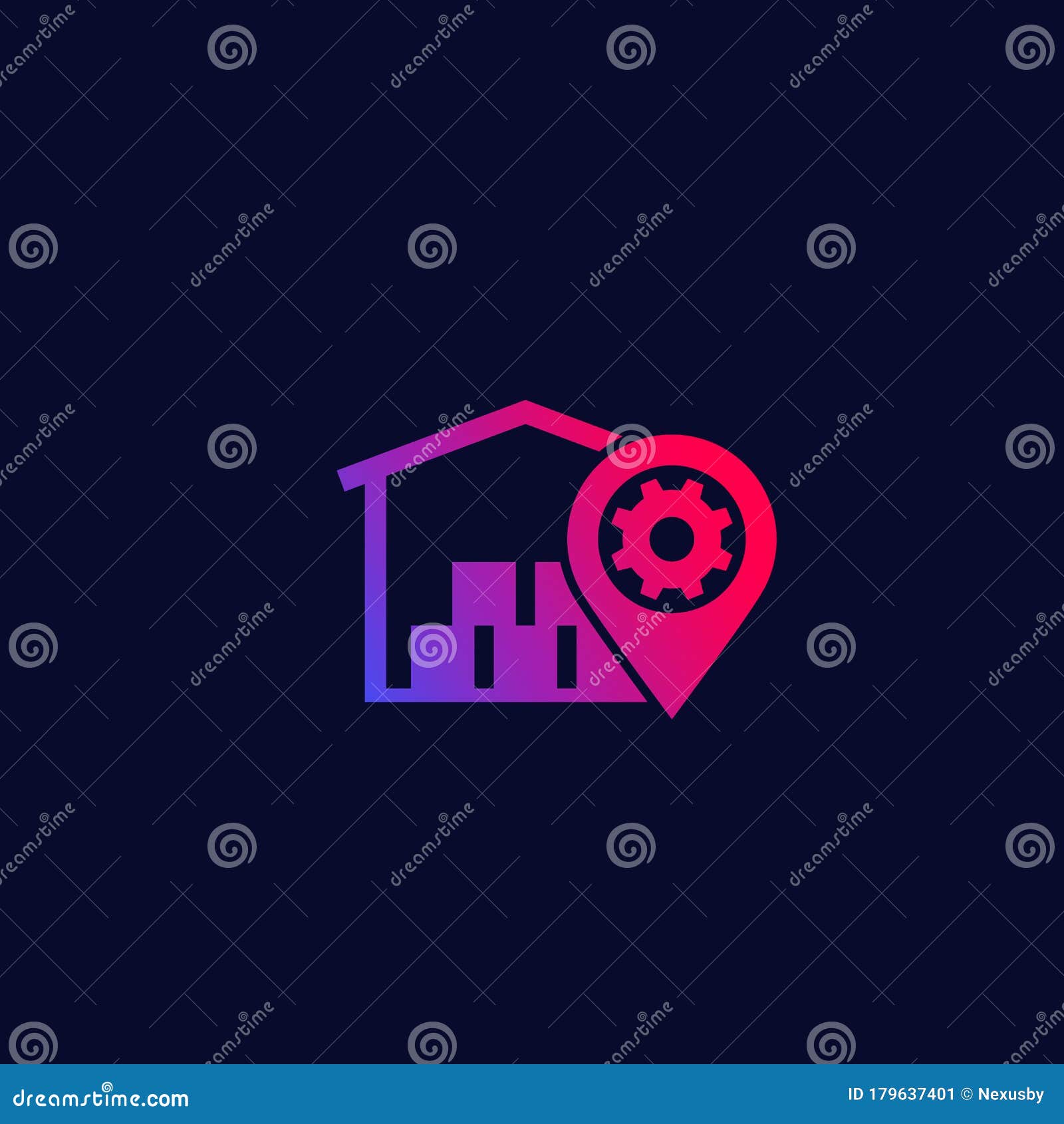 Warehouse, Logistics, Distribution Vector Icon Stock Vector ...