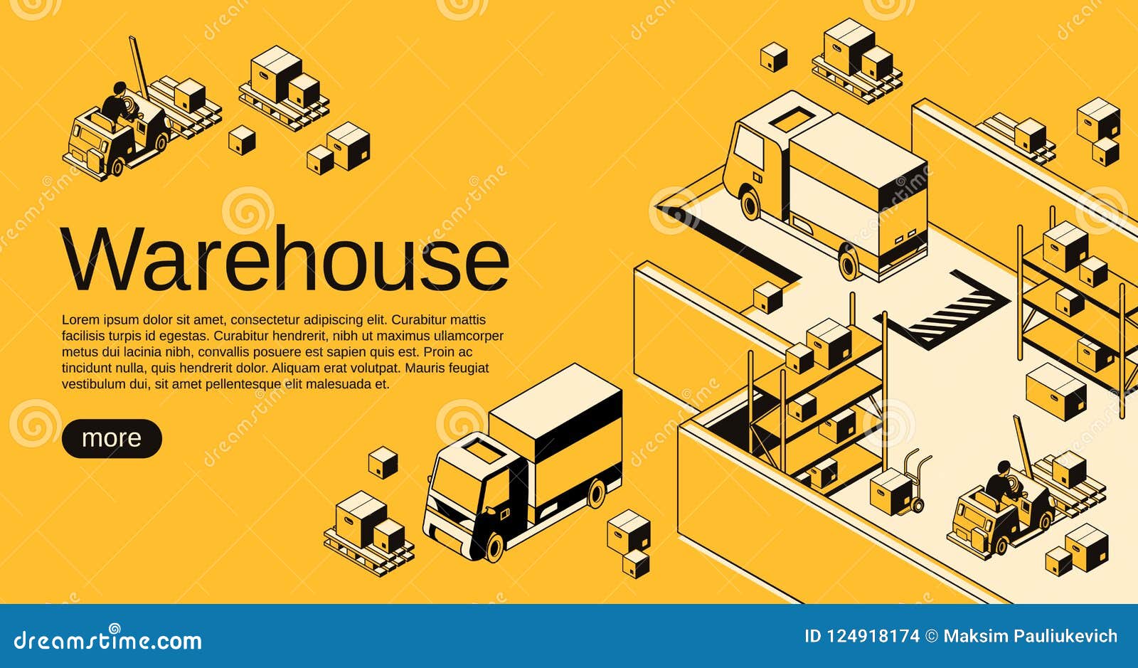 Warehouse Logistics Vector Halftone Illustration Stock Vector ...