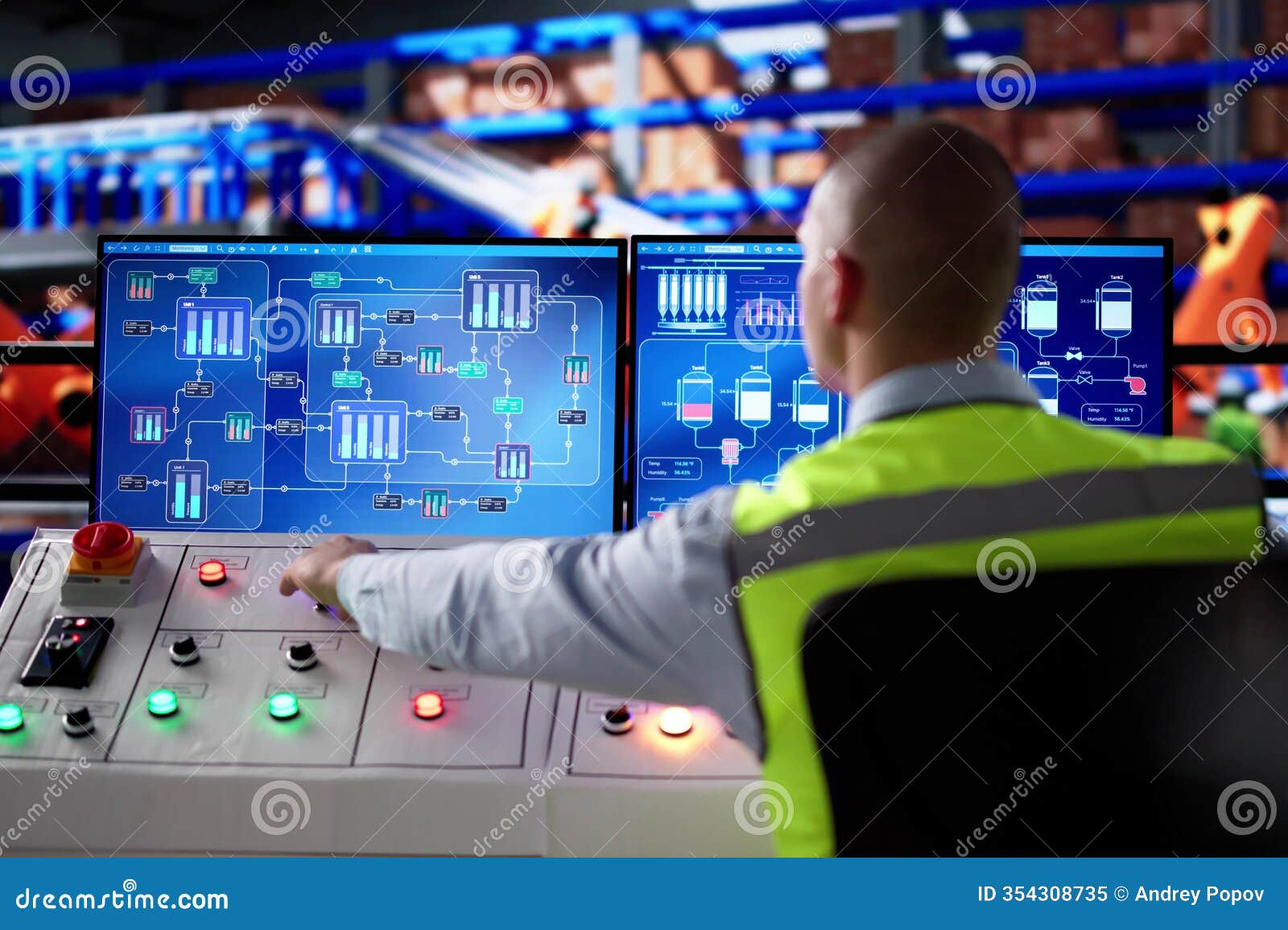 Warehouse Management on Computer Stock Image - Image of rack, supplier ...