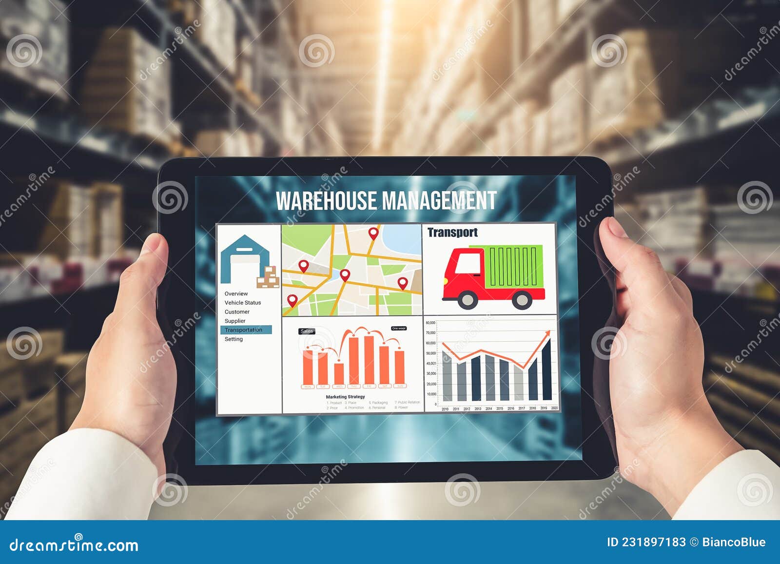 Warehouse Management Innovative Software in Computer for Real Time ...
