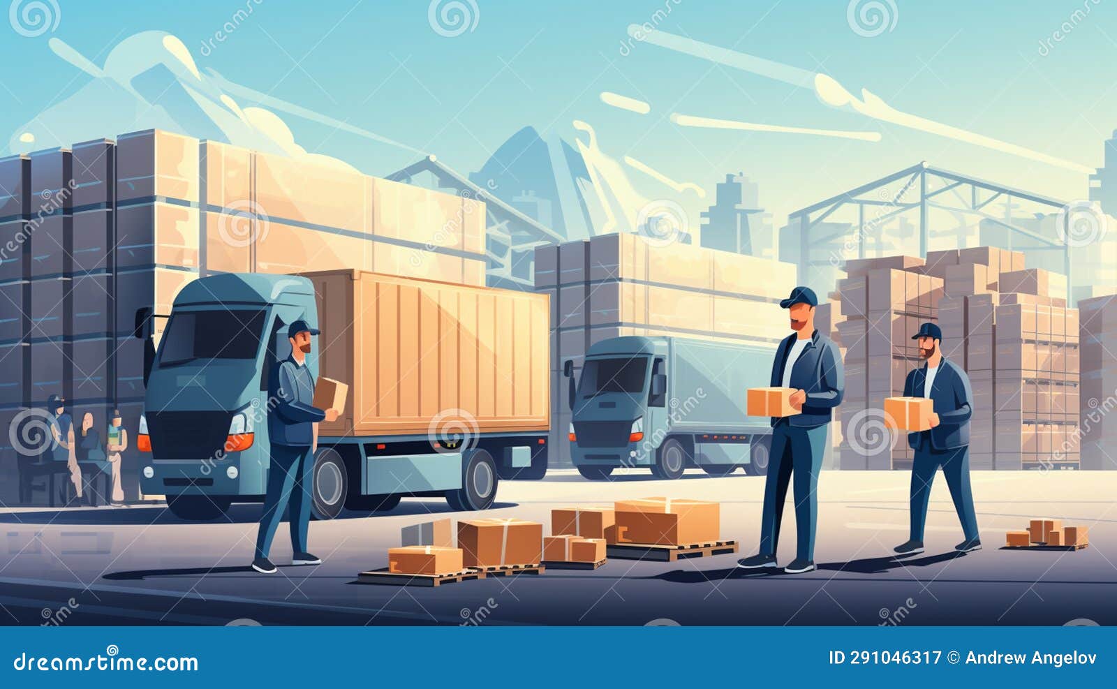 Warehouse Management, Logistic Process, Warehouse Worker or Delivery ...