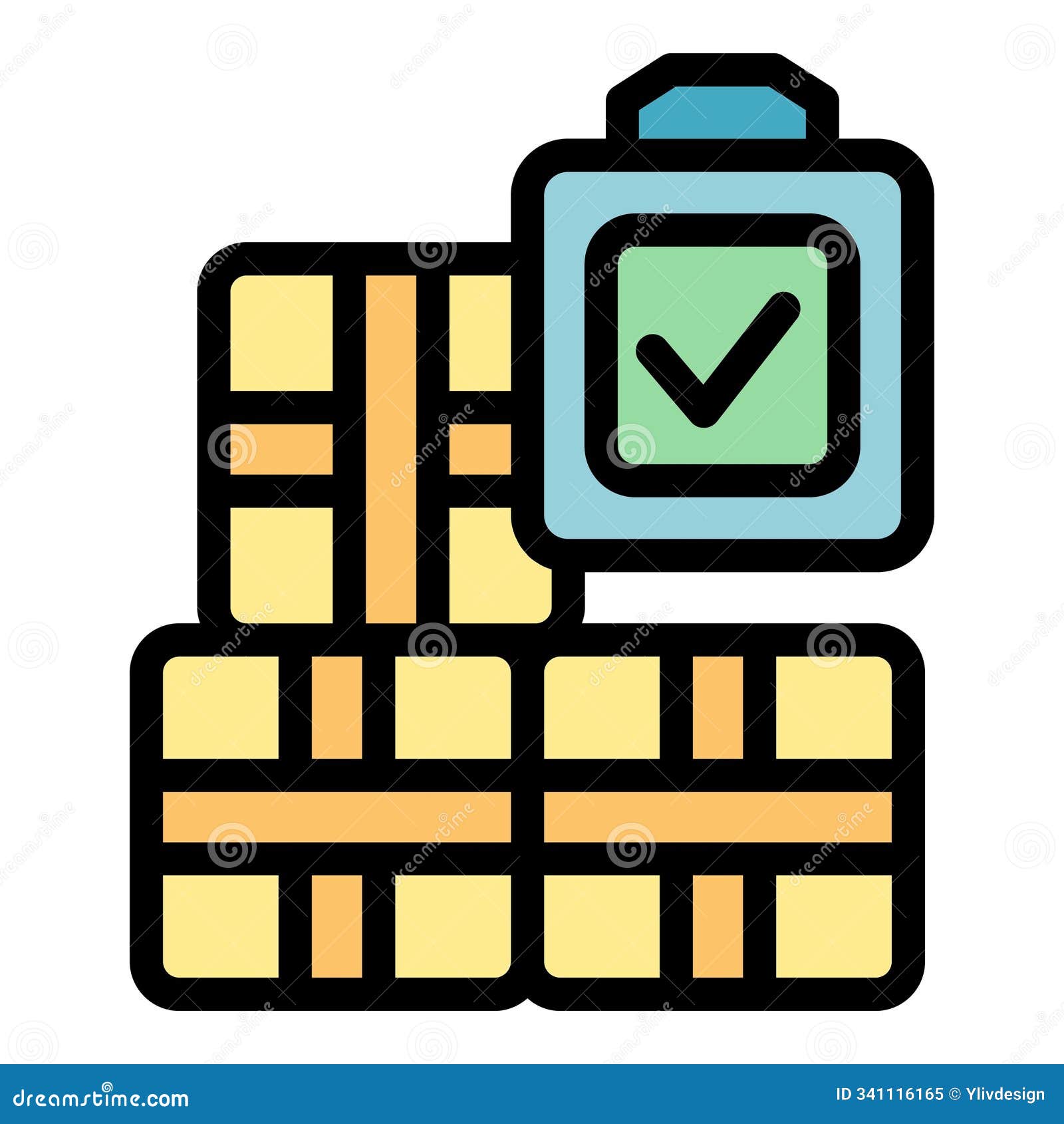 Warehouse Management System Checking Cargo Delivery Status Icon Stock ...
