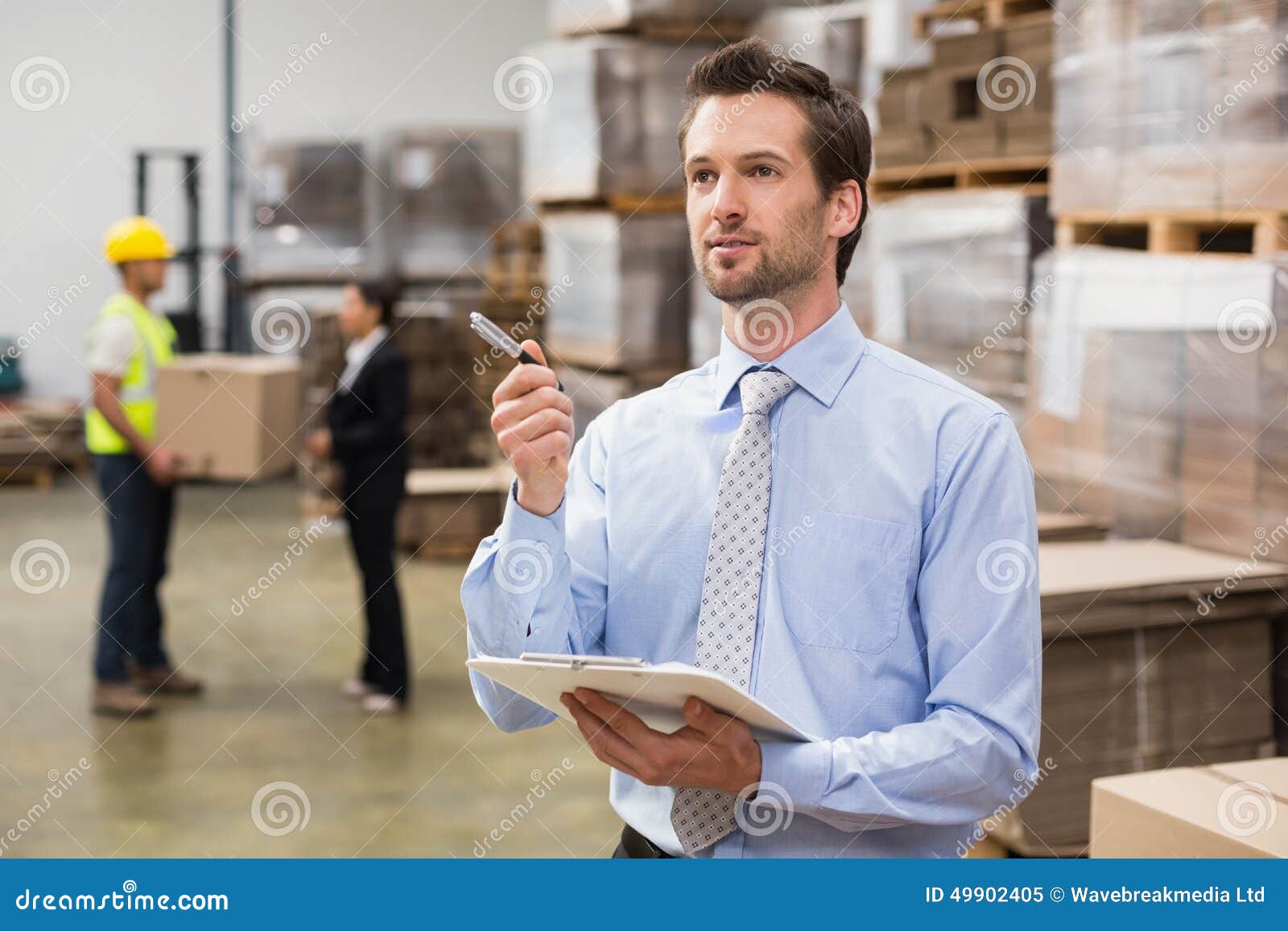 Warehouse Manager Checking His Inventory Royalty-Free Stock Photo ...
