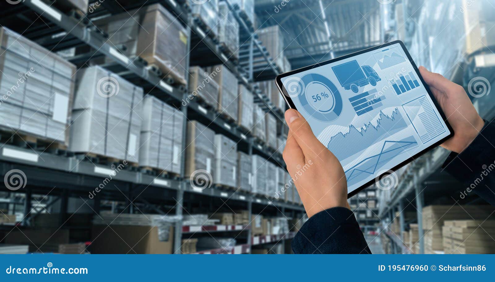Warehouse Manager with Tablet Stock Photo - Image of delivery, industry ...