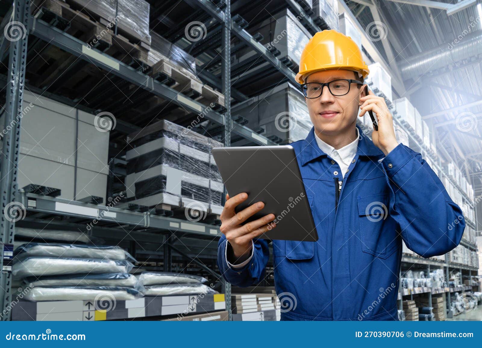 Warehouse manager portrait stock photo. Image of digital - 270390706