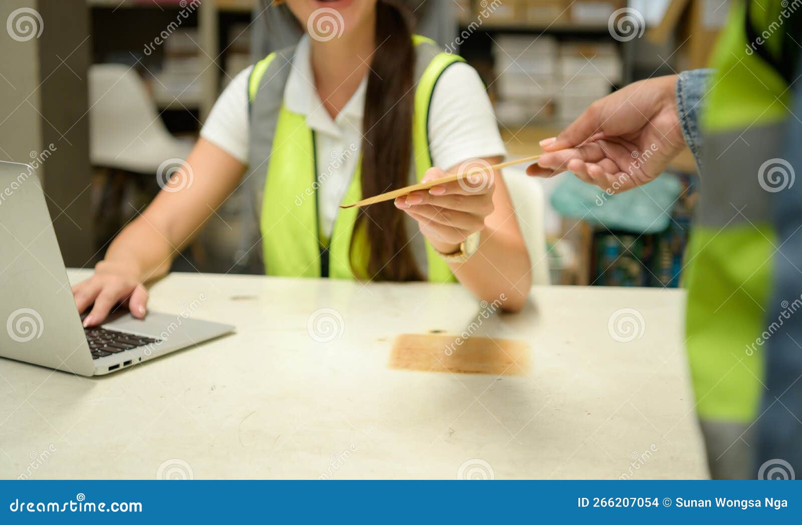 Warehouse Manager are Receiving Important Documents Stock Photo - Image ...